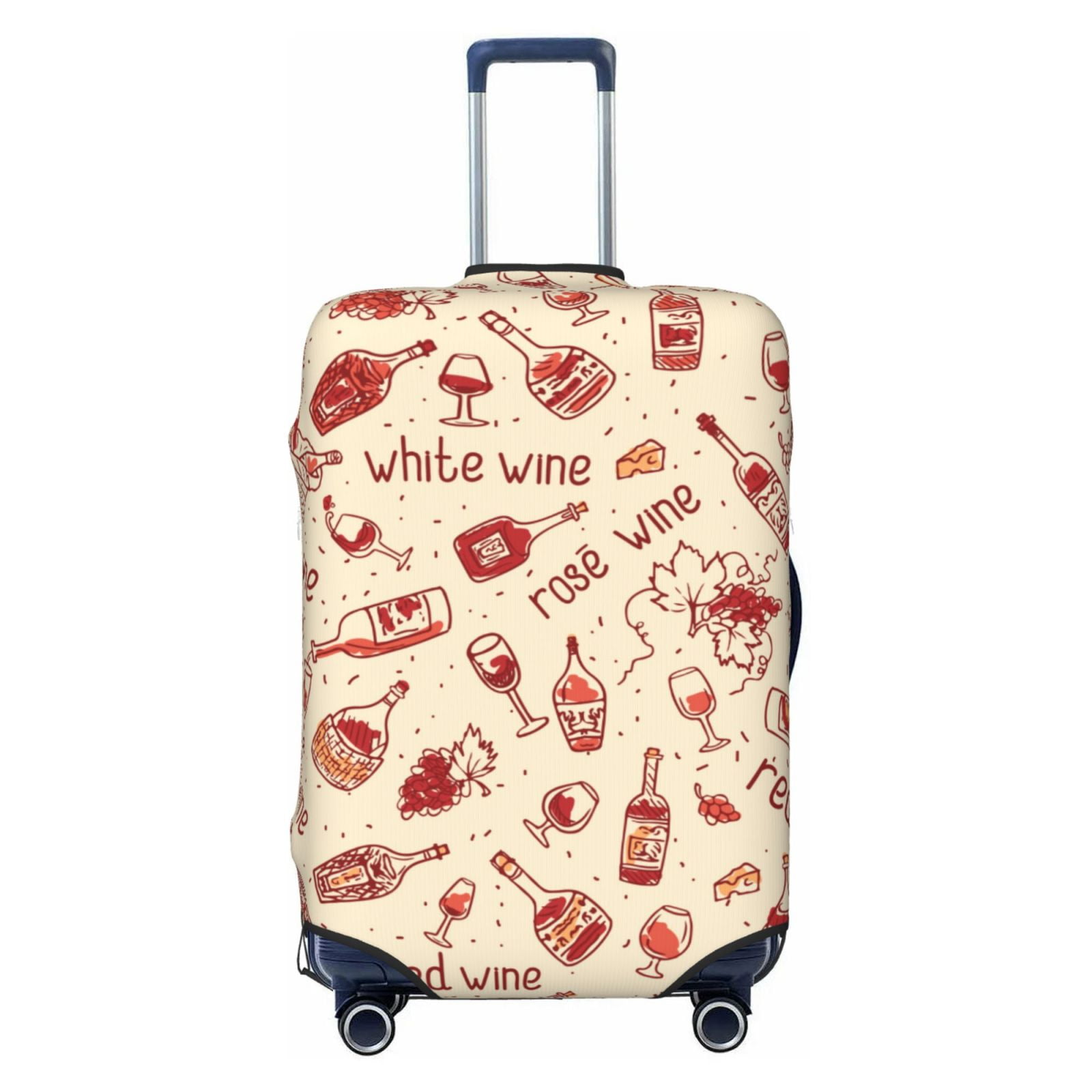 Gaeub Red Wine Elastic Luggage Cover with Concealed Zipper Dust-Proof ...
