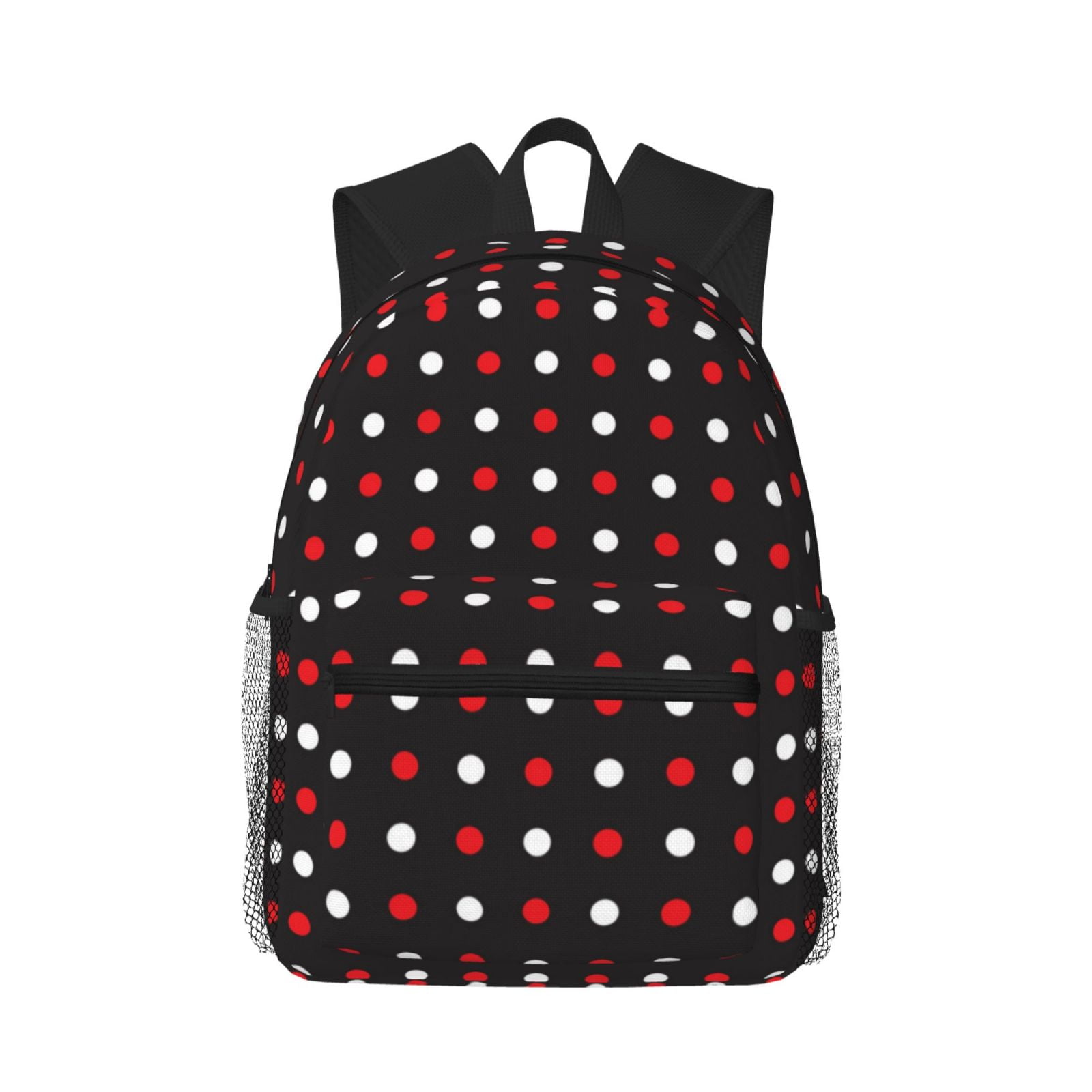 Gaeub Red and white polka dots School Backpack Waterproof Bookbag for ...