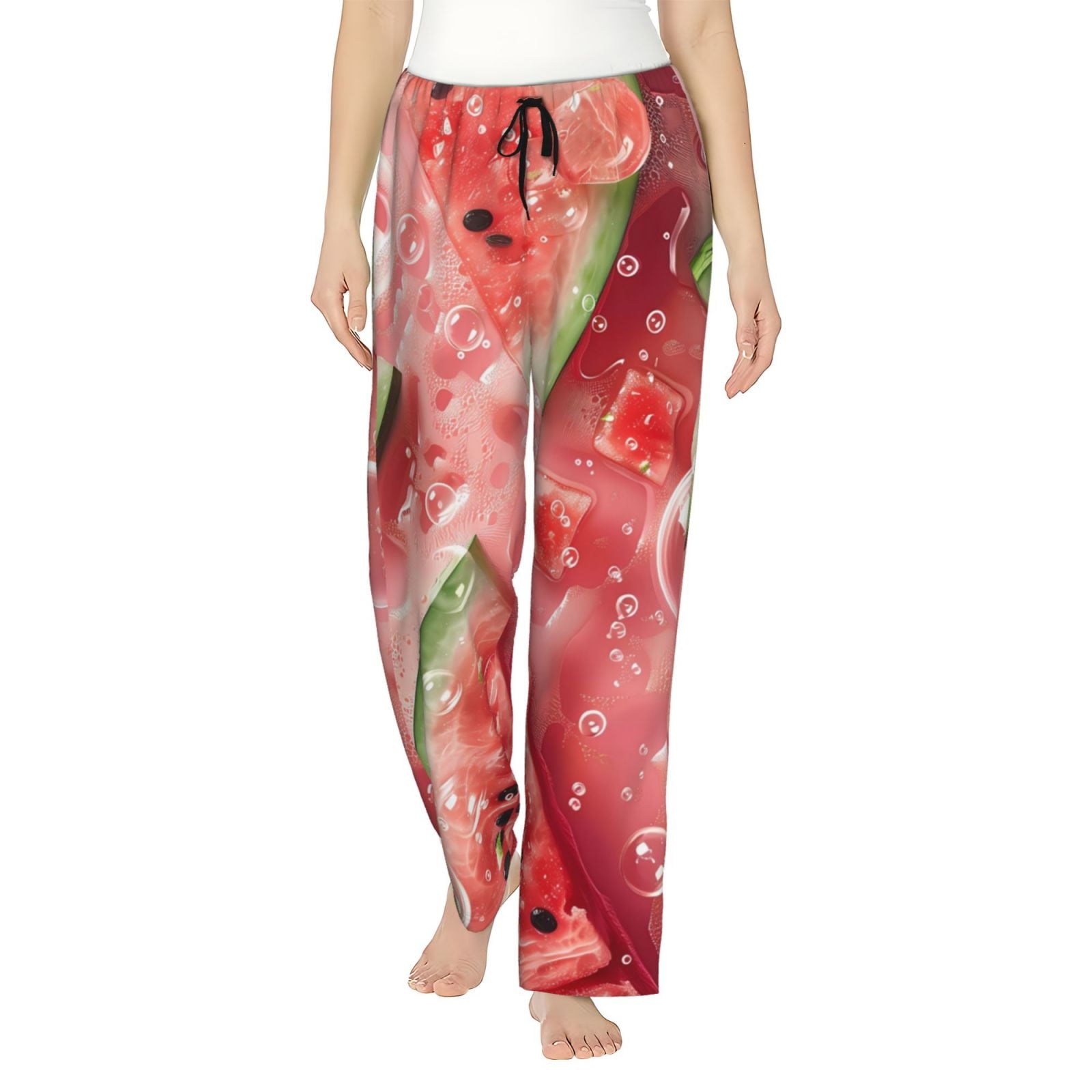 Gaeub Refreshing Watermelon Slices Soft Pajama Pants for Women, Wide ...