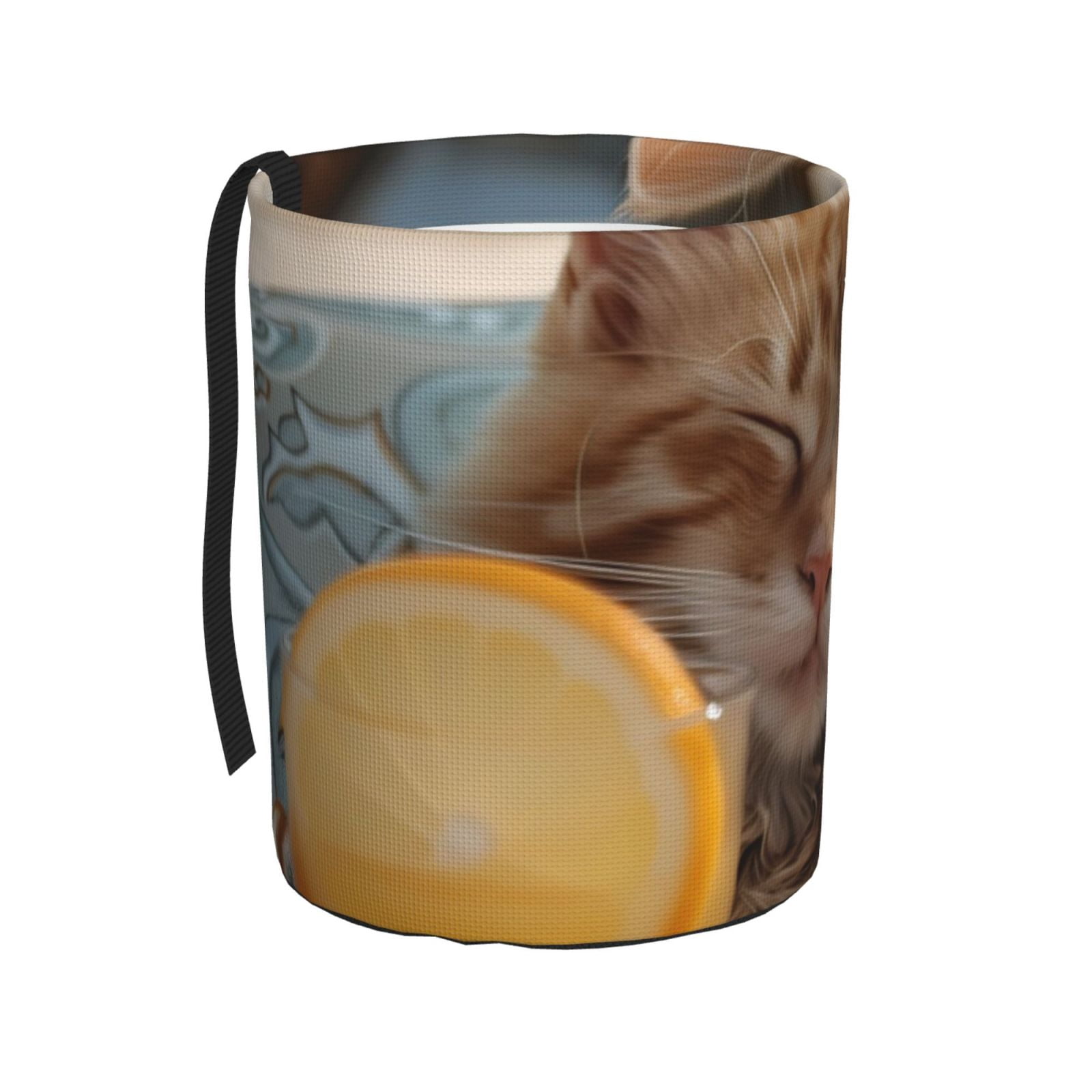 Gaeub Relaxing Cat With Orange Juice Print Car Trash Can, Collapsible ...