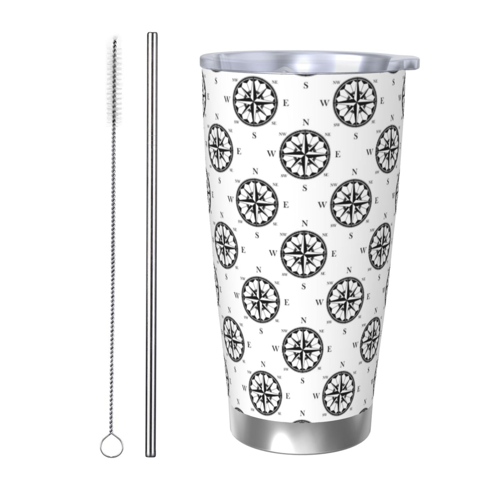 Gaeub Retro Compass Print 20-Ounce Stainless Steel Car Cup,Tumblers ...