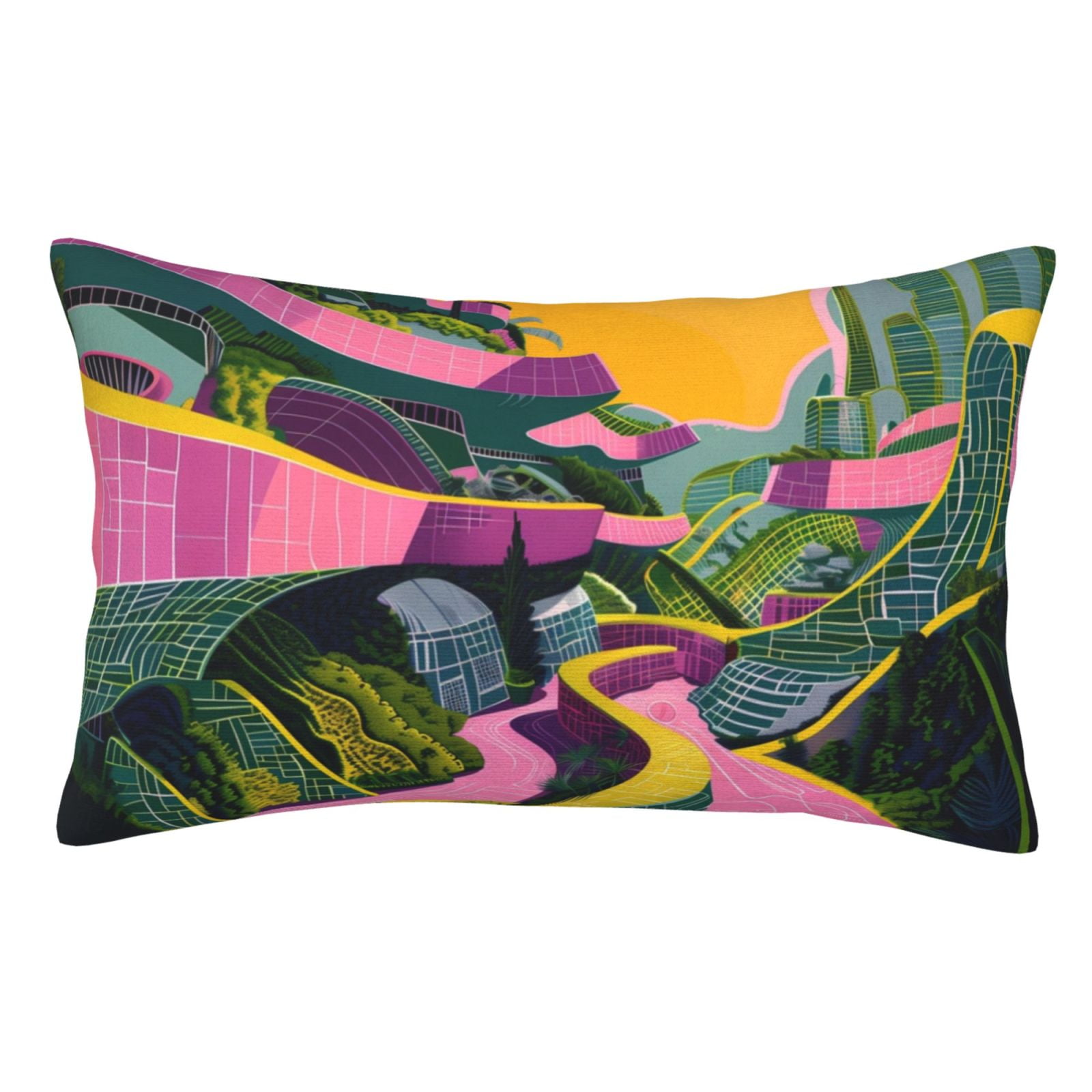 Gaeub Retro Futuristic Landscape Women's Short Sleeve One Piece ...