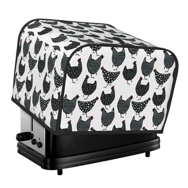 Gaeub Retro Rooster Print 4 Slice Toaster Cover,Bread Machine Cover ...