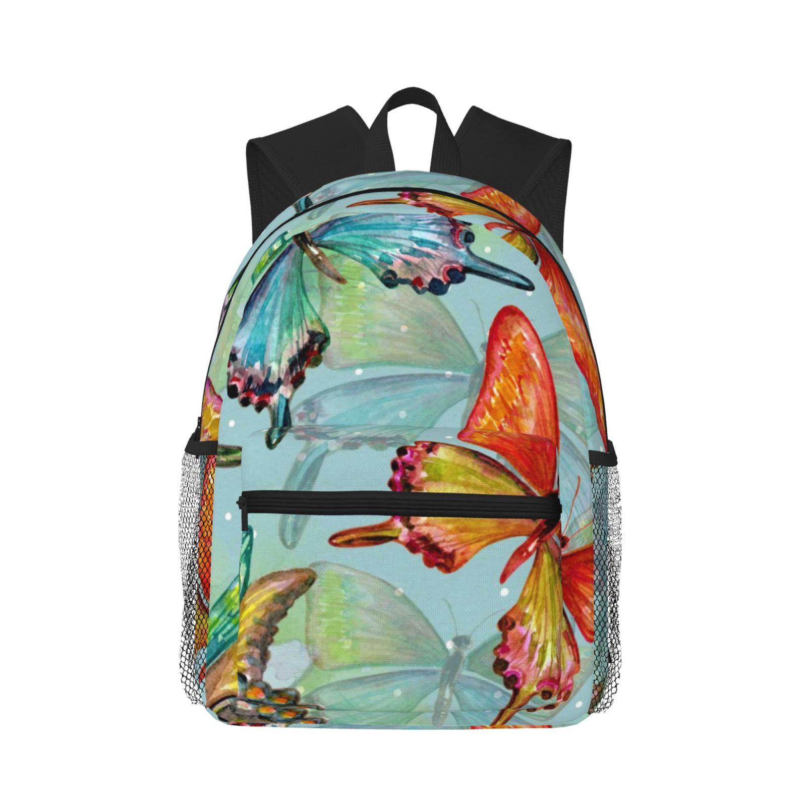 Gaeub Retro Seamless Flying Butterflies School Backpack Waterproof ...
