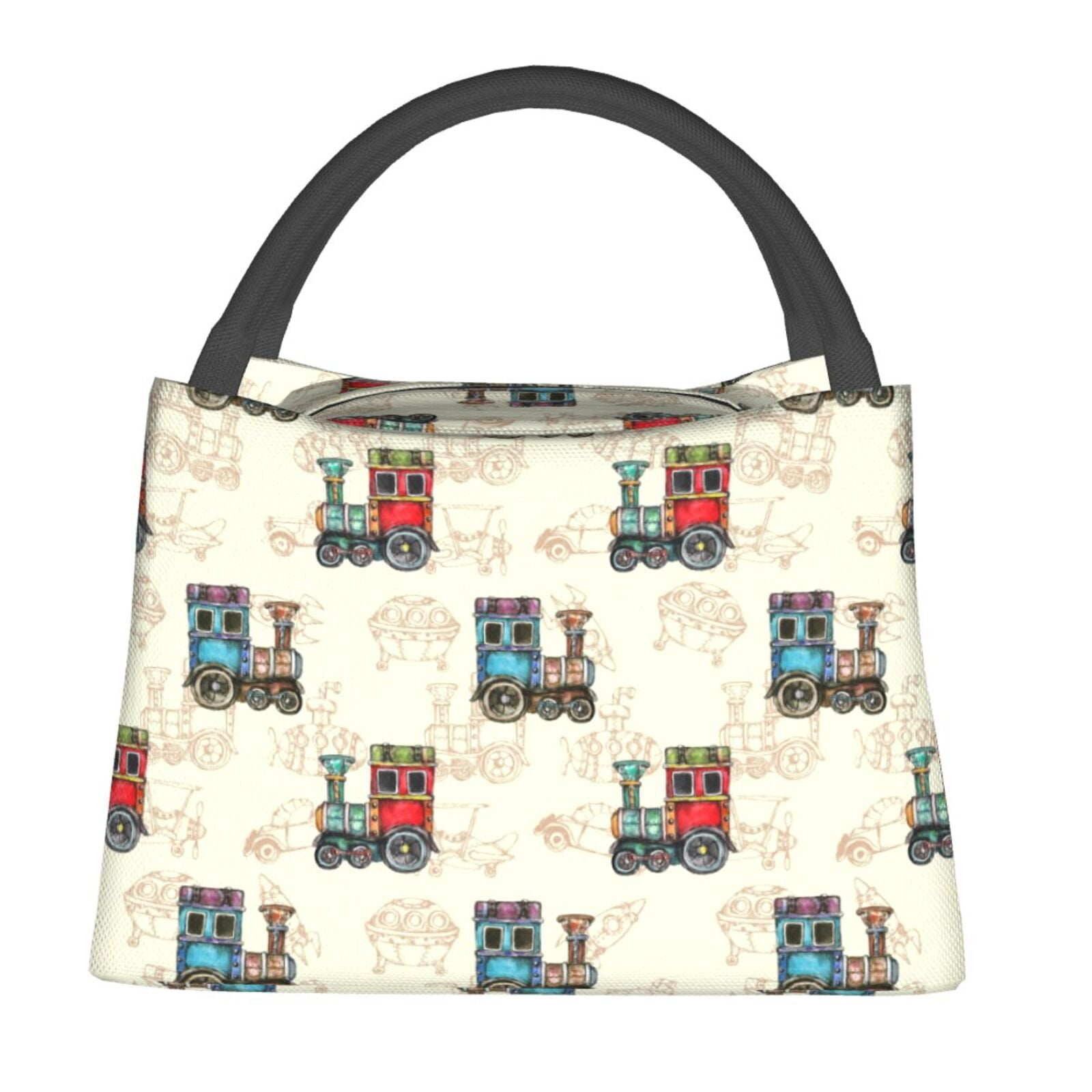 Gaeub Retro Steampunk Vehicle Collapsible Cooler Bag Insulated,Leakproof Food Bag for Hot or ...