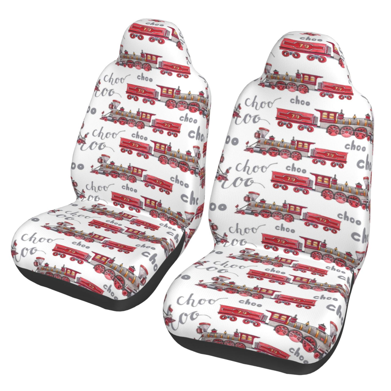 Gaeub Retro Train 2Pack Full Set Car Seat Covers with Soft Padding ...