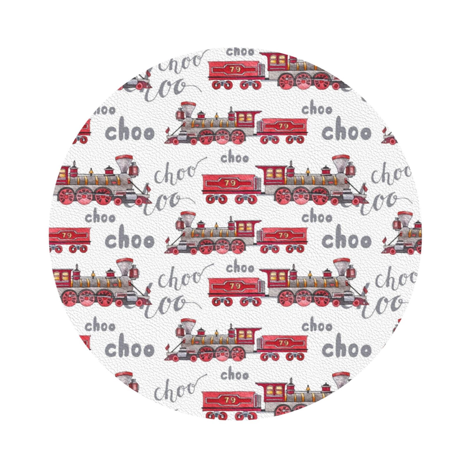 Gaeub Retro Train Print 6 Pcs Leather Coasters for Drinks ,Drink ...