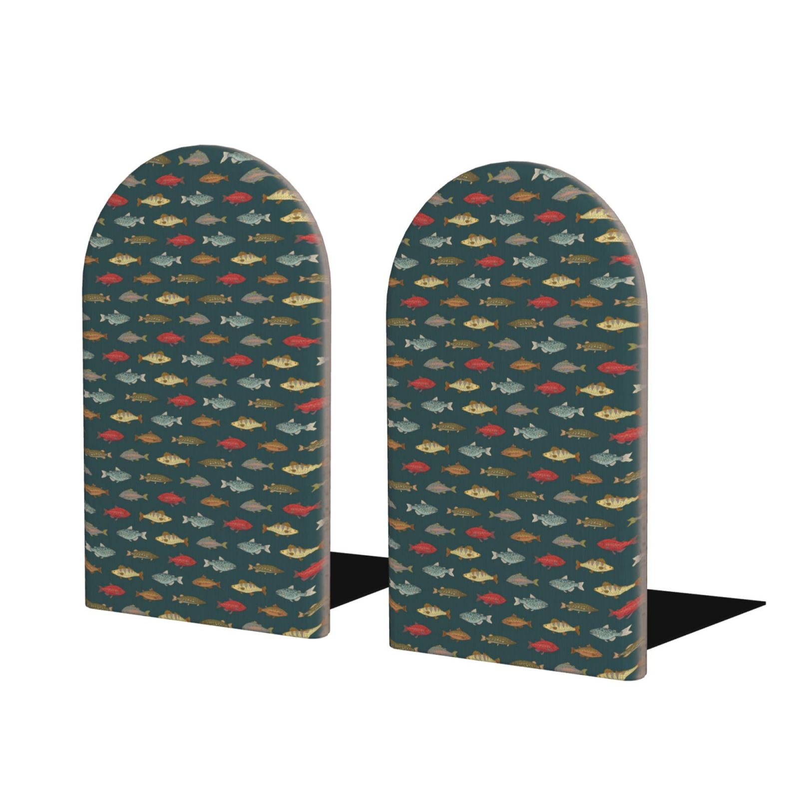 Gaeub River Freshwater Fish Wood Bookends, Non-Slip Bookends, Heavy ...