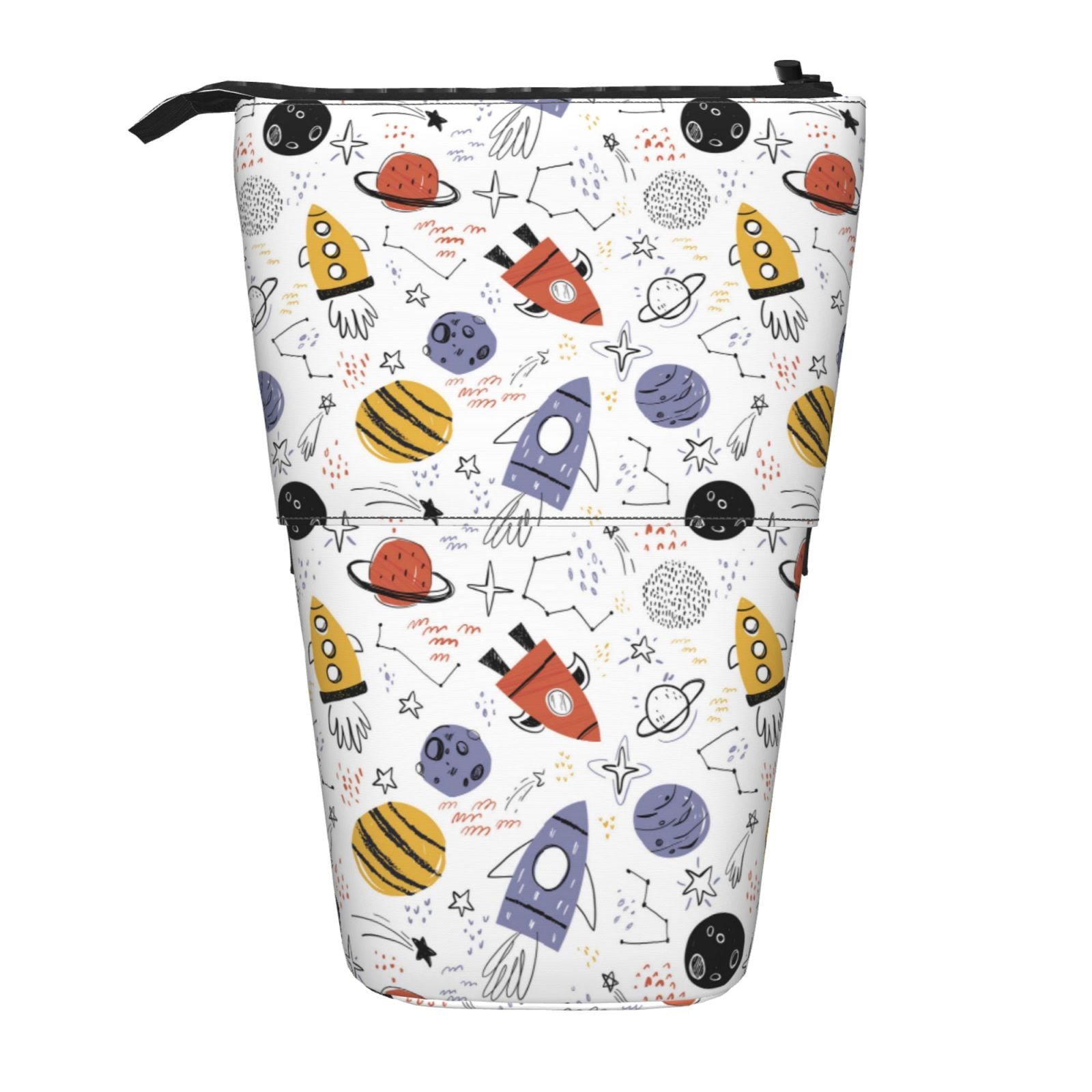 Gaeub Rocket Planets Print Standing Pencil Case, Stand up Pencil Pouch ...