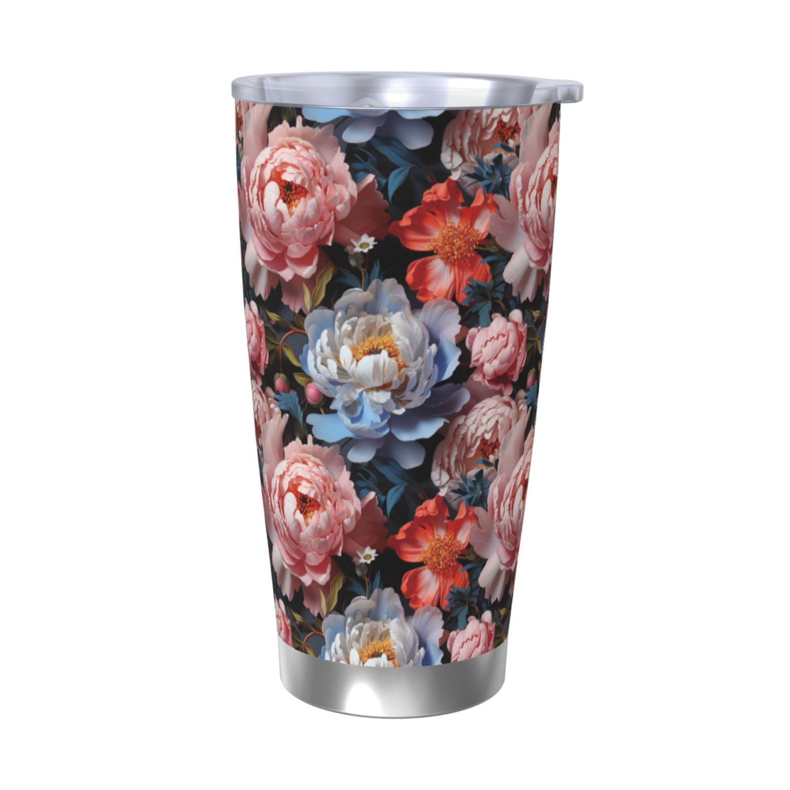 Gaeub Rose Flowers Print 20-Ounce Stainless Steel Car Cup,Tumblers Cups ...