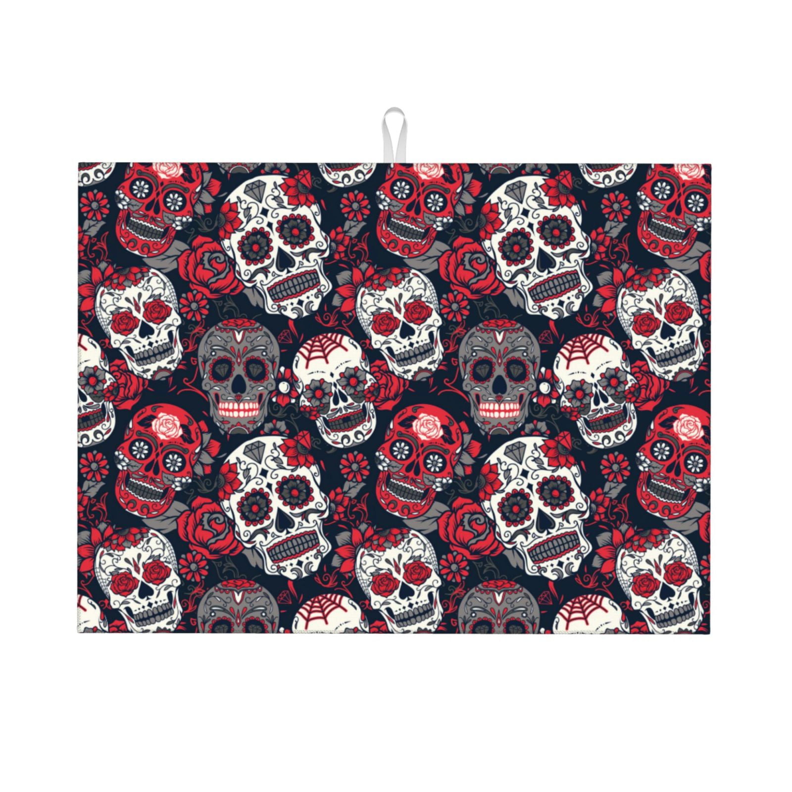 Gaeub Rose Flowers Print Dish Drying Mats For Kitchen Counter, Kitchen ...