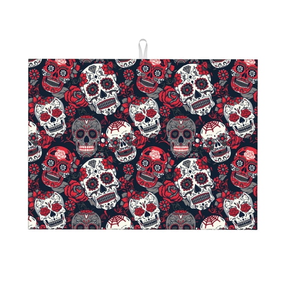 Gaeub Rose Flowers Print Dish Drying Mats For Kitchen Counter, Kitchen ...