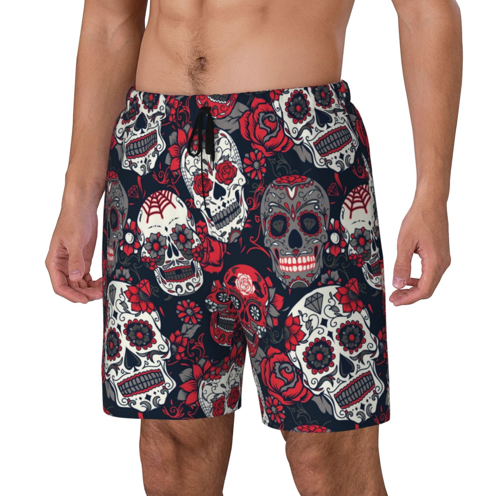 Gaeub Rose Flowers Print Mens Swim Trunks with Compression Liner,Board ...