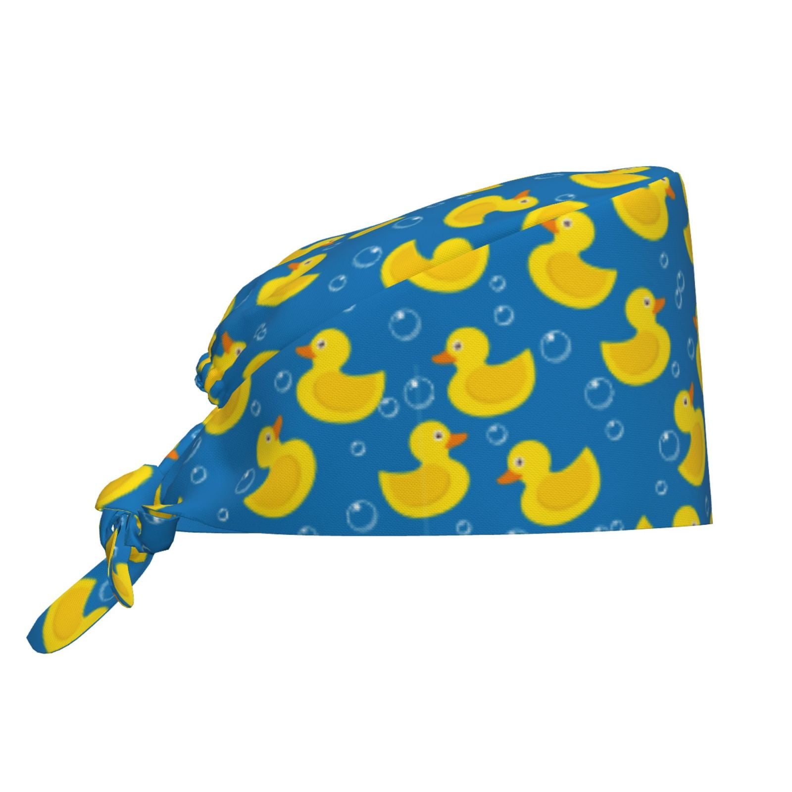 Gaeub Rubber Duck Print Cleaning Working Cap,Unisex Scrub Cap Nurse Hat ...