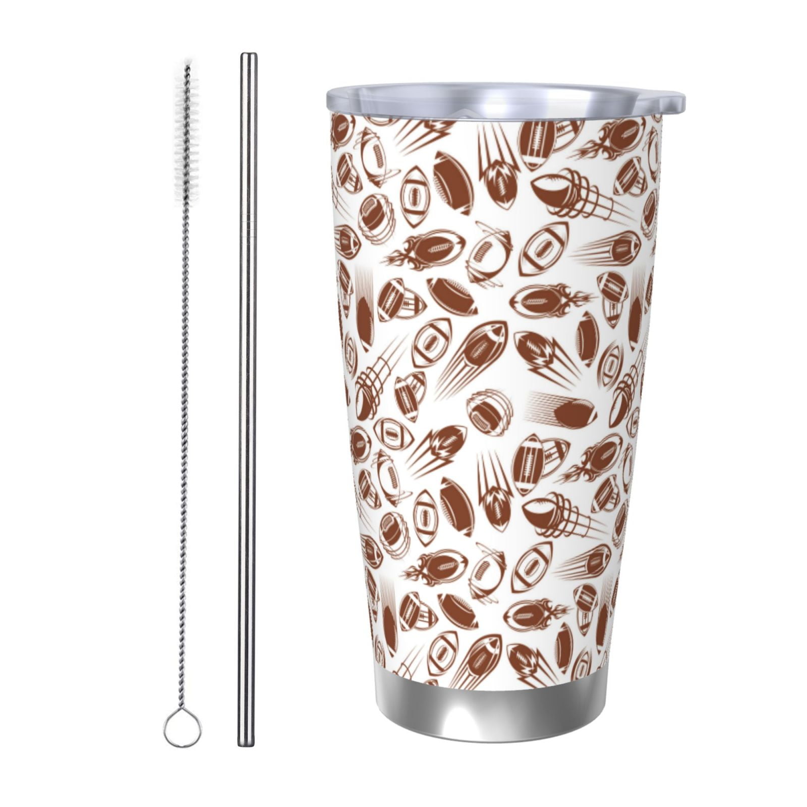 Gaeub Rugby Style Print 20-Ounce Stainless Steel Car Cup,Tumblers Cups ...