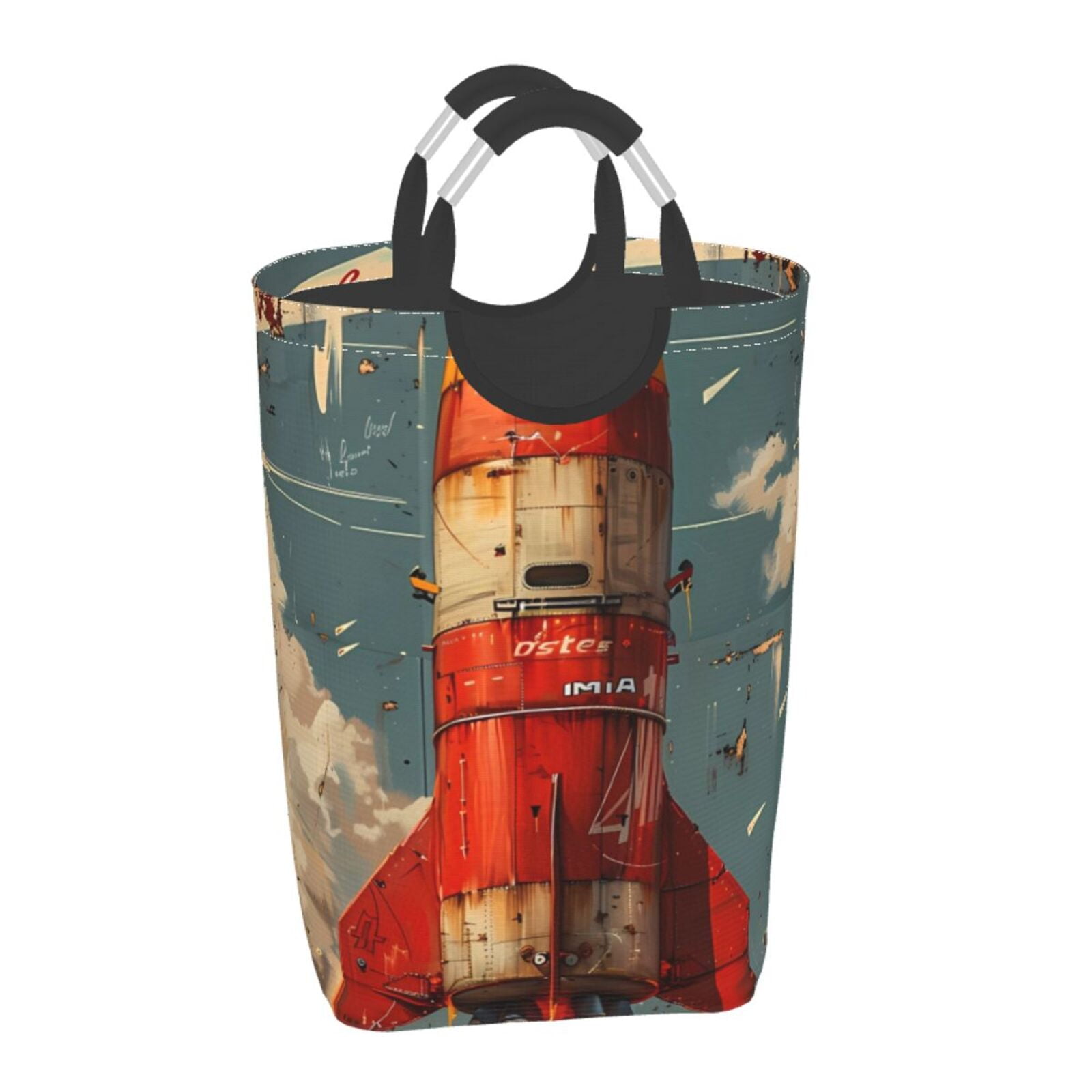 Gaeub Rusty Rocket Launch Print 50L Large Laundry Hampers with Handles ...