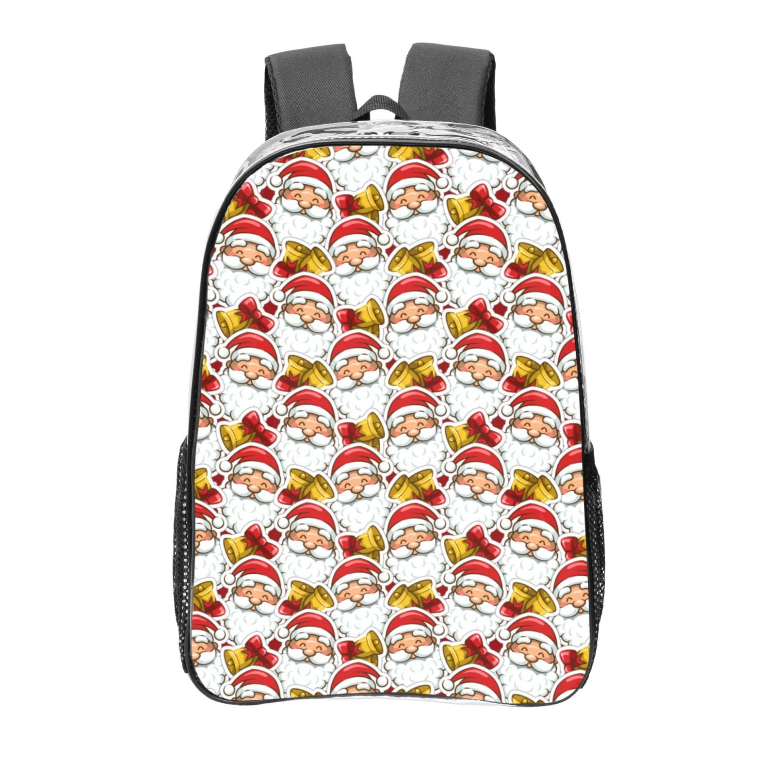 Gaeub Santa Claus bells Print Clear Backpack ,Clear Transparent ...