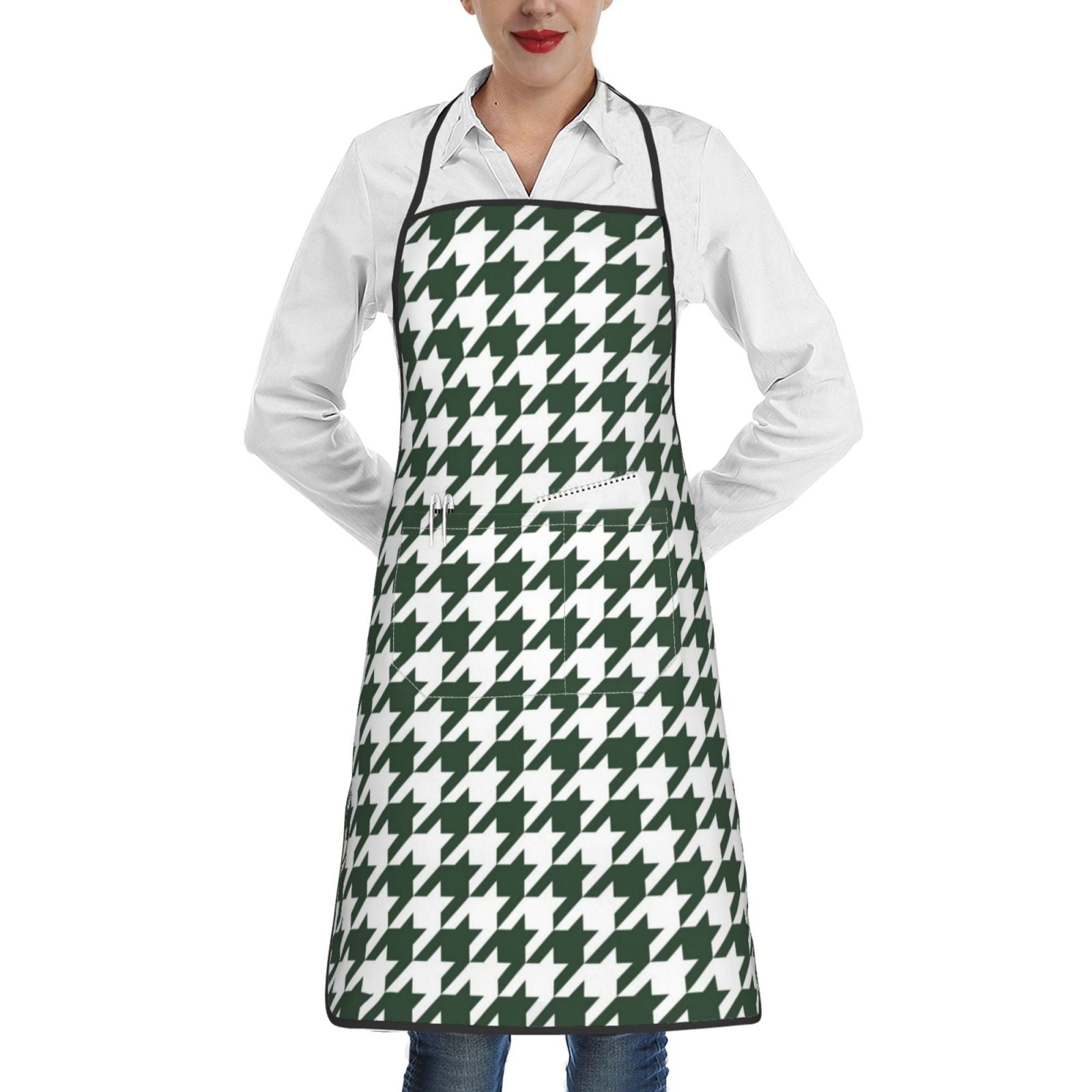 Gaeub Scottish Checkered Kitchen Cooking Aprons Adjustable Bib Apron ...