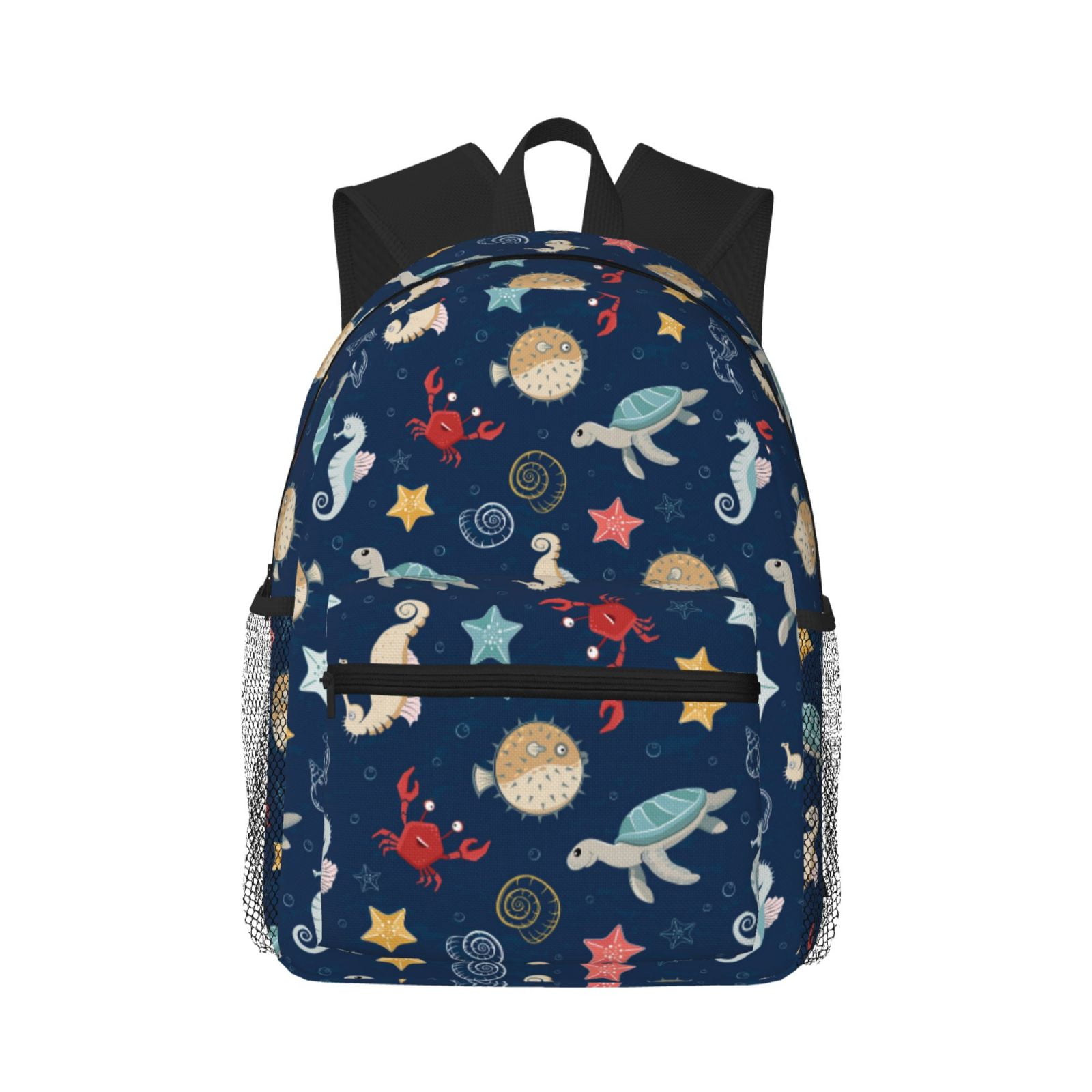 Gaeub Sea Creatures School Backpack Waterproof Bookbag for Men Women ...