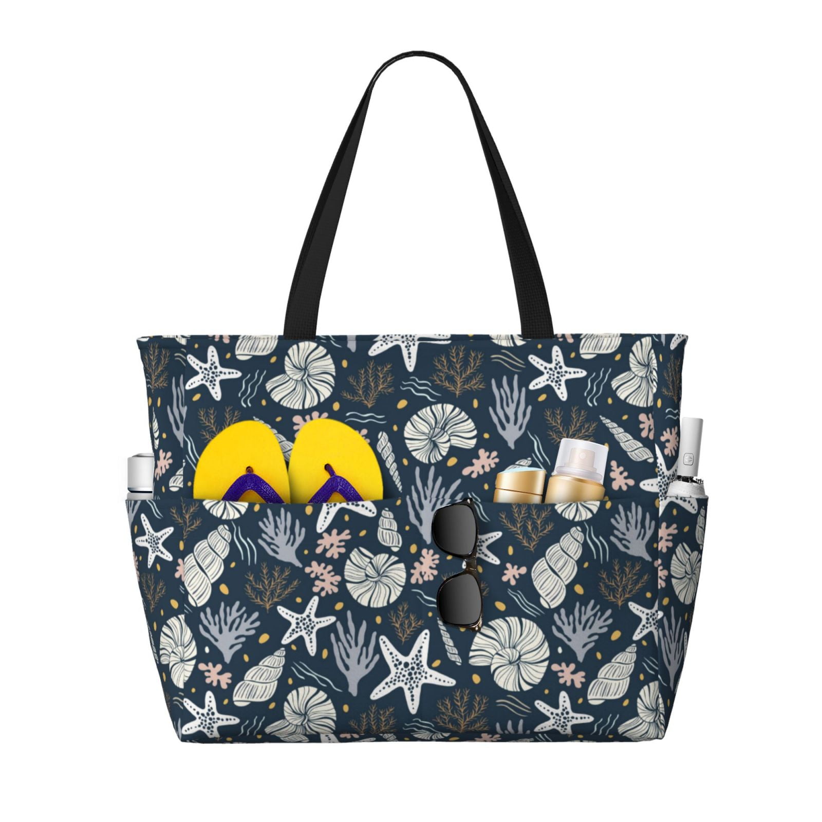Gaeub Sea Shells 1 Print Beach Bag,Large Tote Bag,Waterproof Sandproof ...