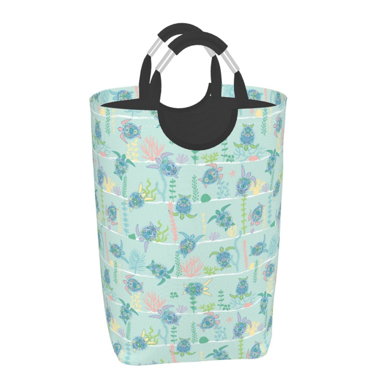 Gaeub Sea Turtle Print 50L Large Laundry Hampers with Handles ...
