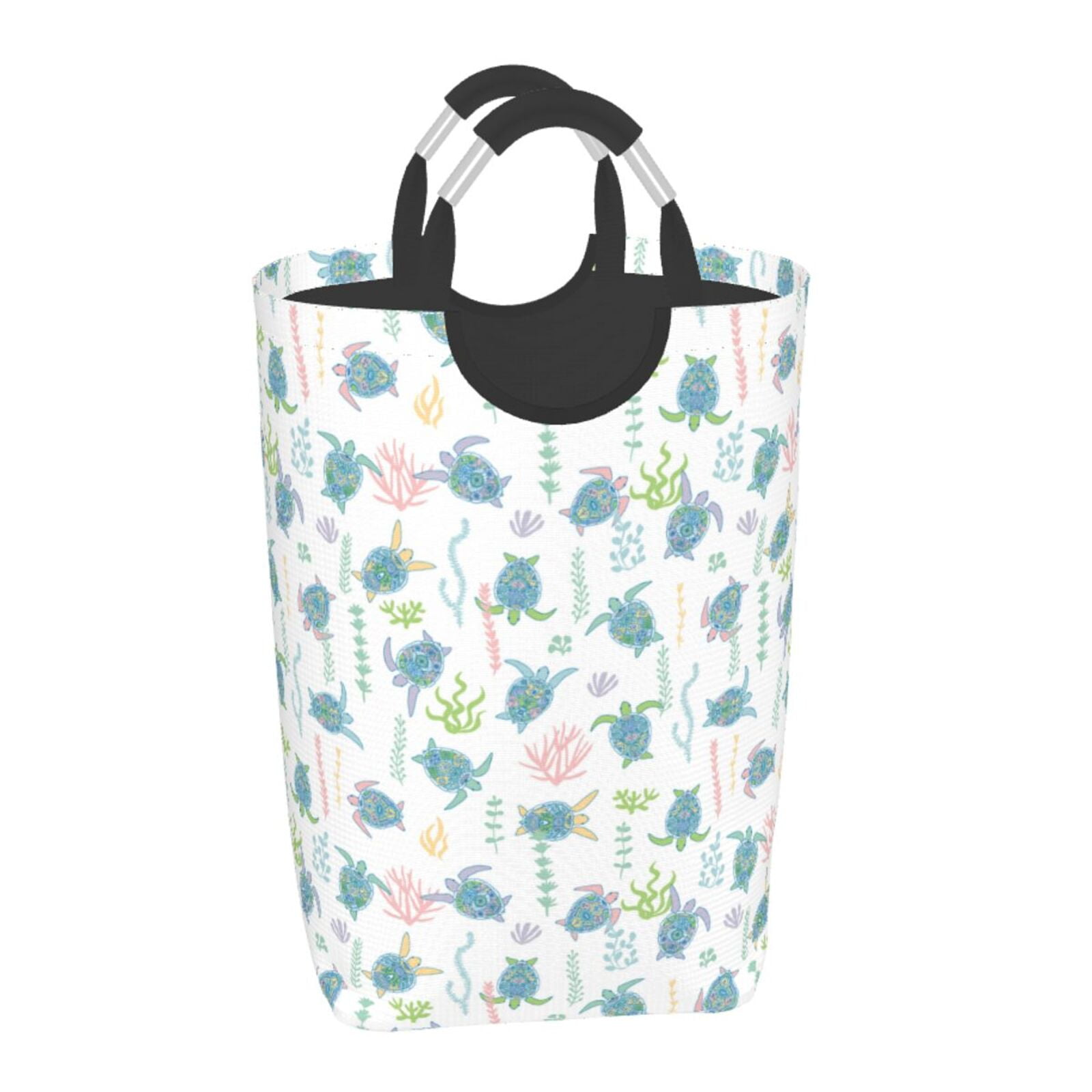 Gaeub Sea Turtle Print 50L Large Laundry Hampers with Handles ...