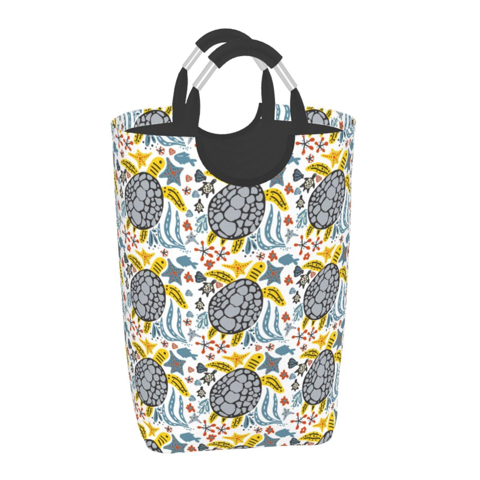 Gaeub Sea Turtle Print 50L Large Laundry Hampers with Handles ...