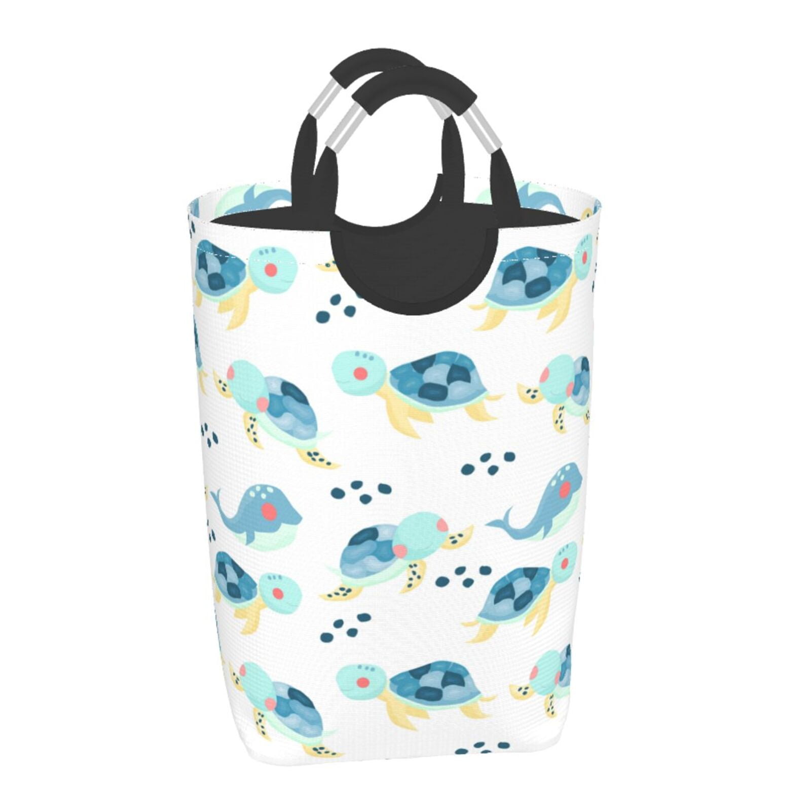 Gaeub Sea Turtle Print 50L Large Laundry Hampers with Handles ...