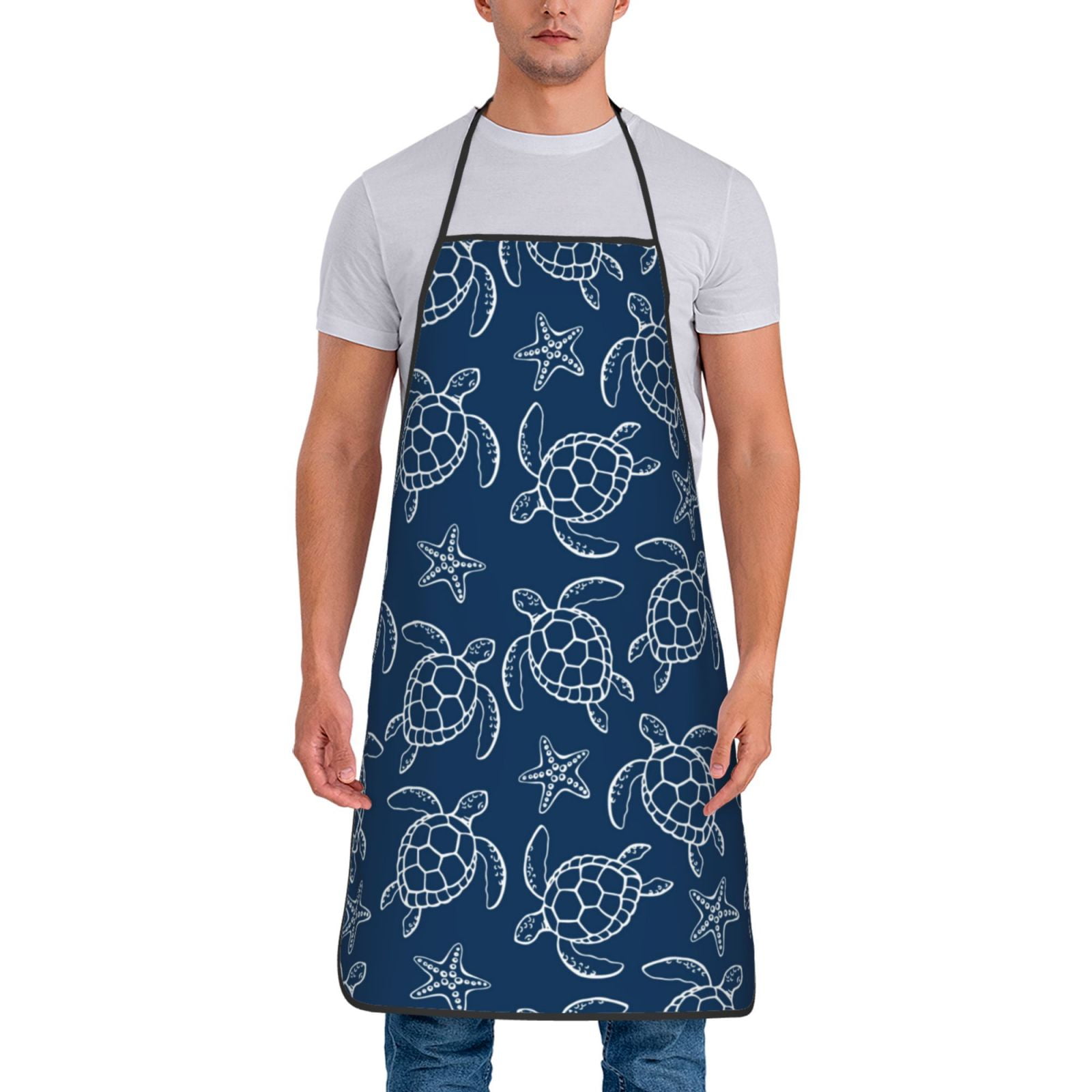 Gaeub Sea Turtle Print Apron for Men and Women,Waterproof Apron for ...