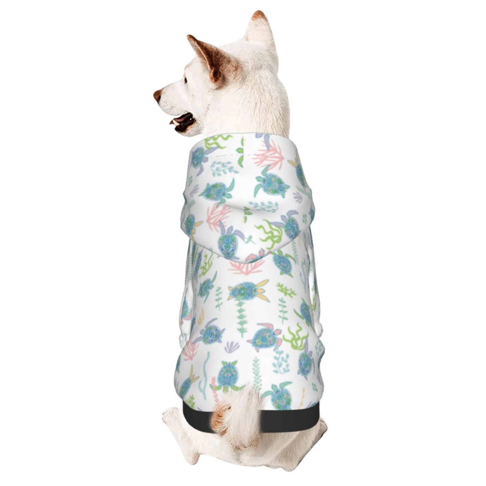 Gaeub Sea Turtle Print Small Pets Wear Hoodies,Dog Pullover,Cat Apparel ...