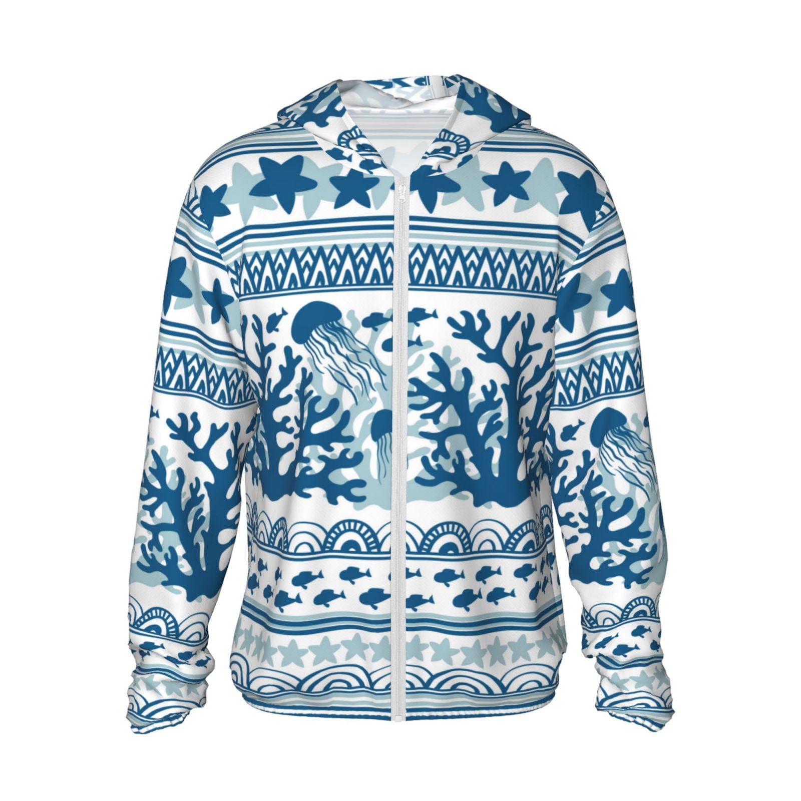 Gaeub Sea Underwater Jellyfish Men's and Women's UPF 50+ Long-Sleeved ...