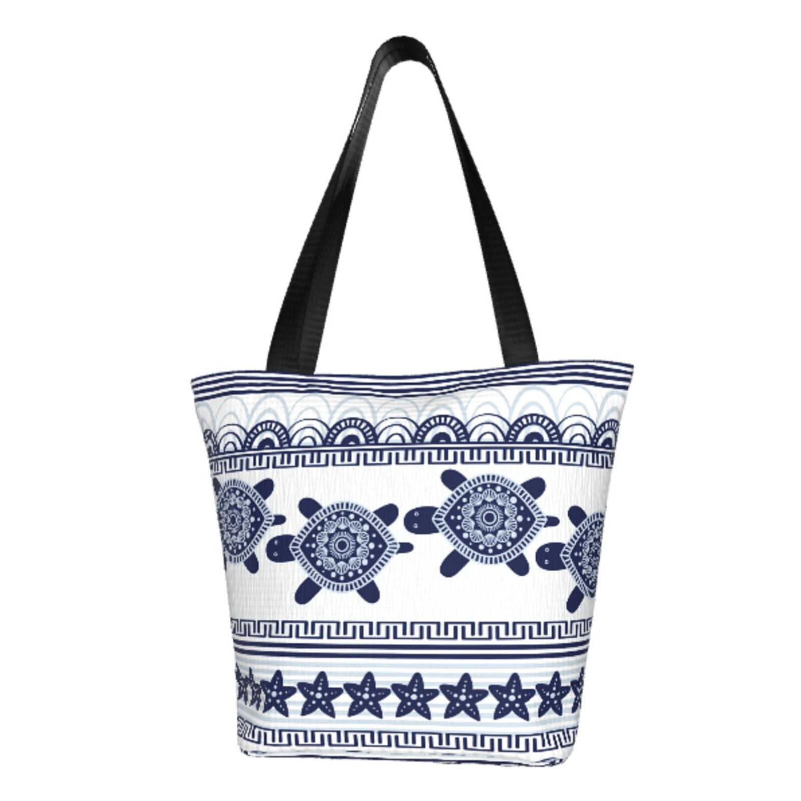Gaeub Sea Underwater Turtles Printed Tote Bag Grocery Bag Reusable ...