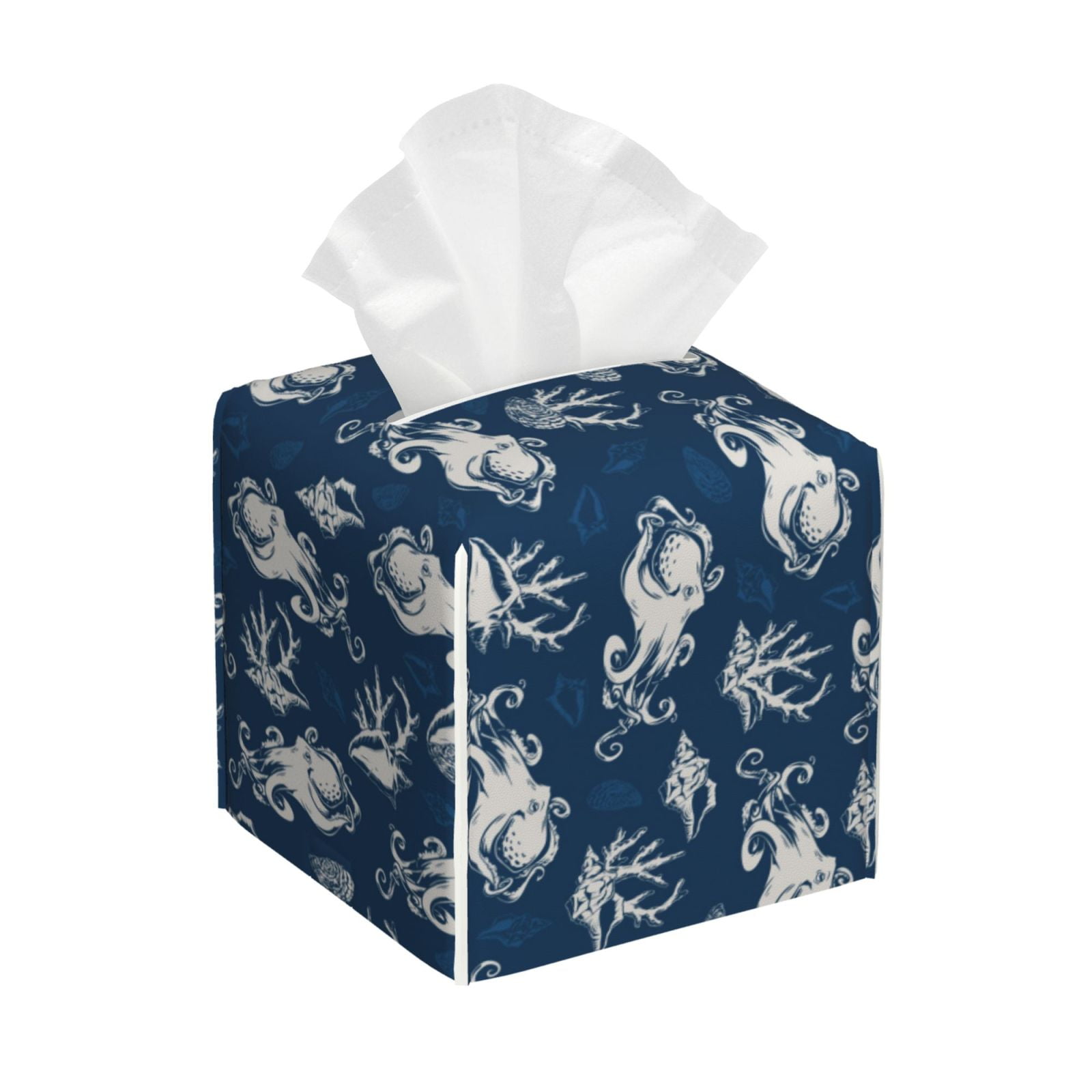 Gaeub Sea octopus Print Leather Tissue Box Cover Square,Tissue Holder ...