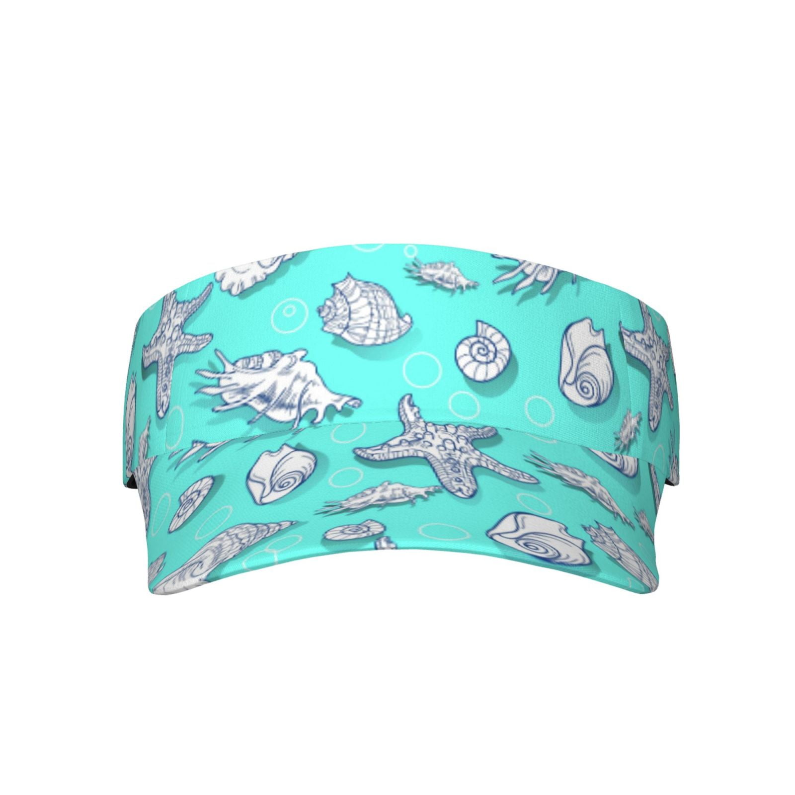 Gaeub Seashell And Starfish Sun Visor Hats with Empty Top and ...