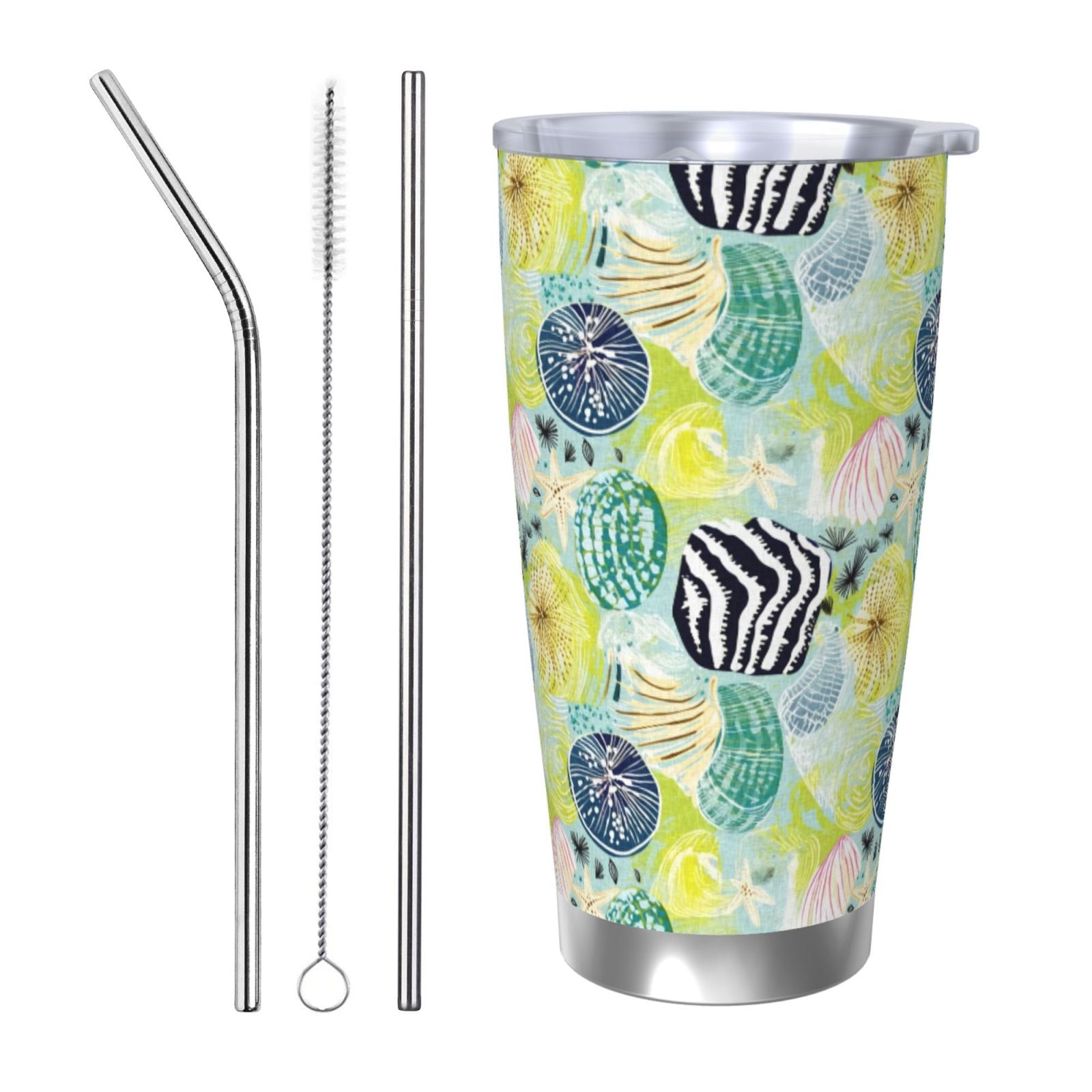 Gaeub Shell Clam Print 20-Ounce Stainless Steel Car Cup,Tumblers Cups ...