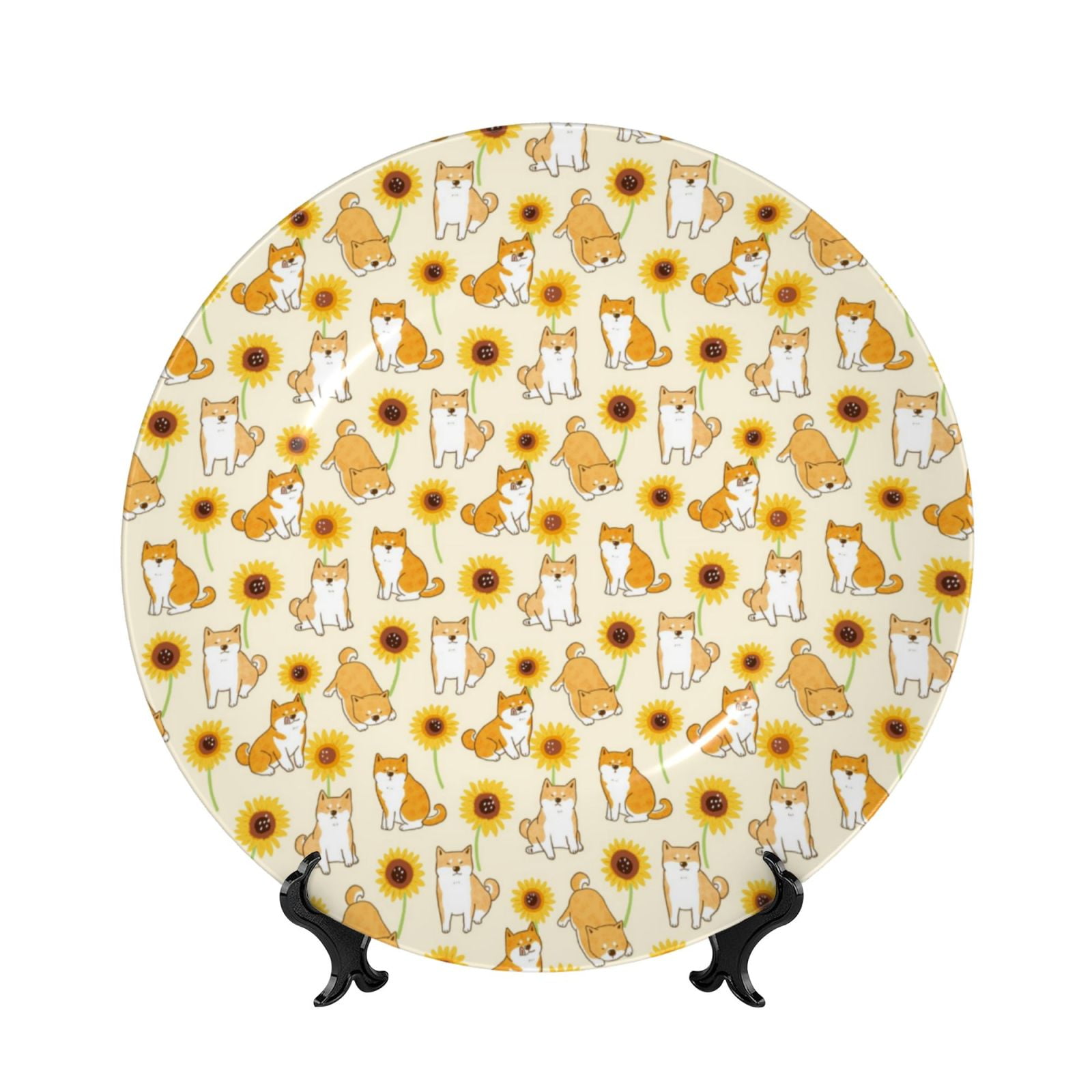 Gaeub Shiba Inu Dog Print Ceramic Plate,Dinner Plates,Bone China ...