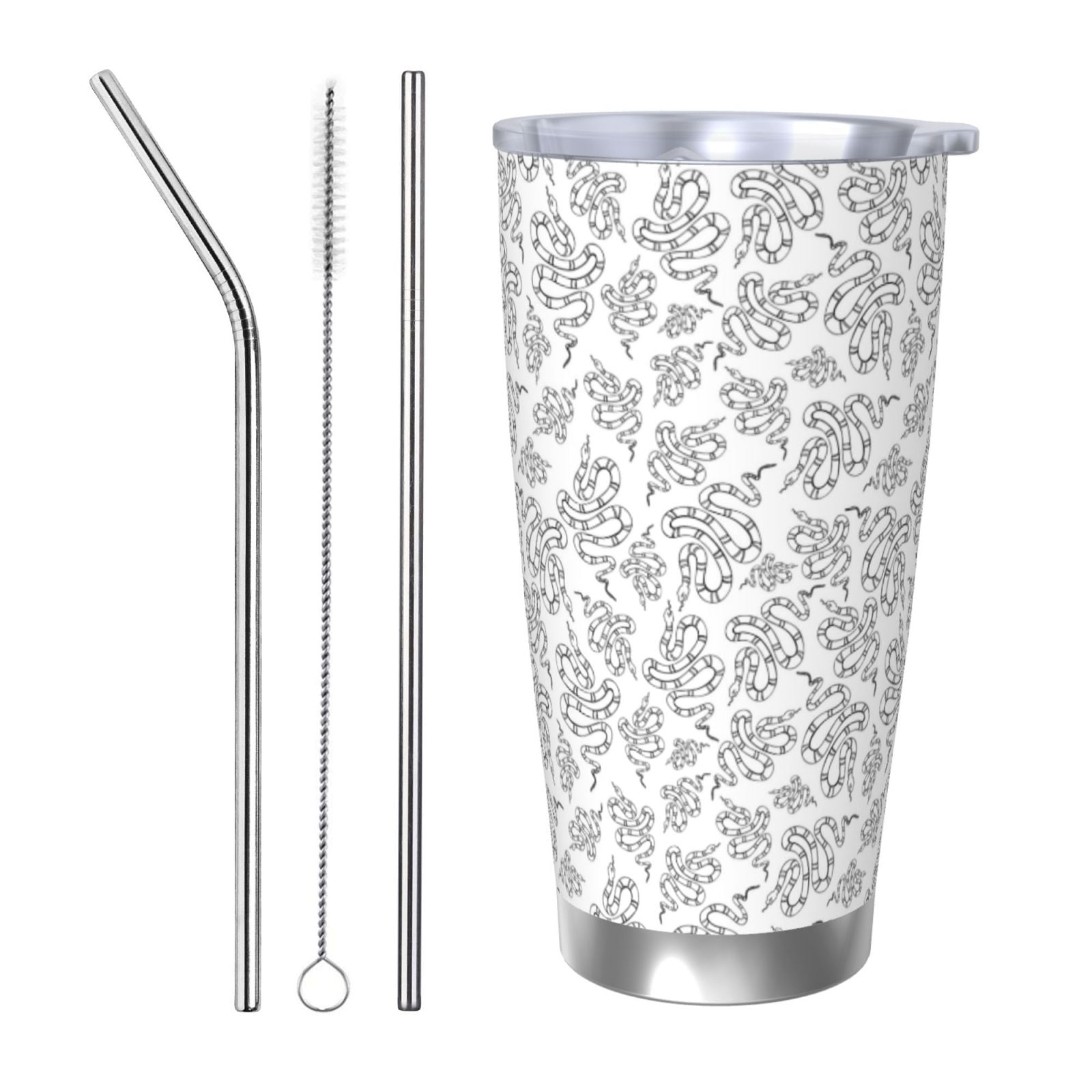 Gaeub Snake Print 20-Ounce Stainless Steel Car Cup,Tumblers Cups with ...
