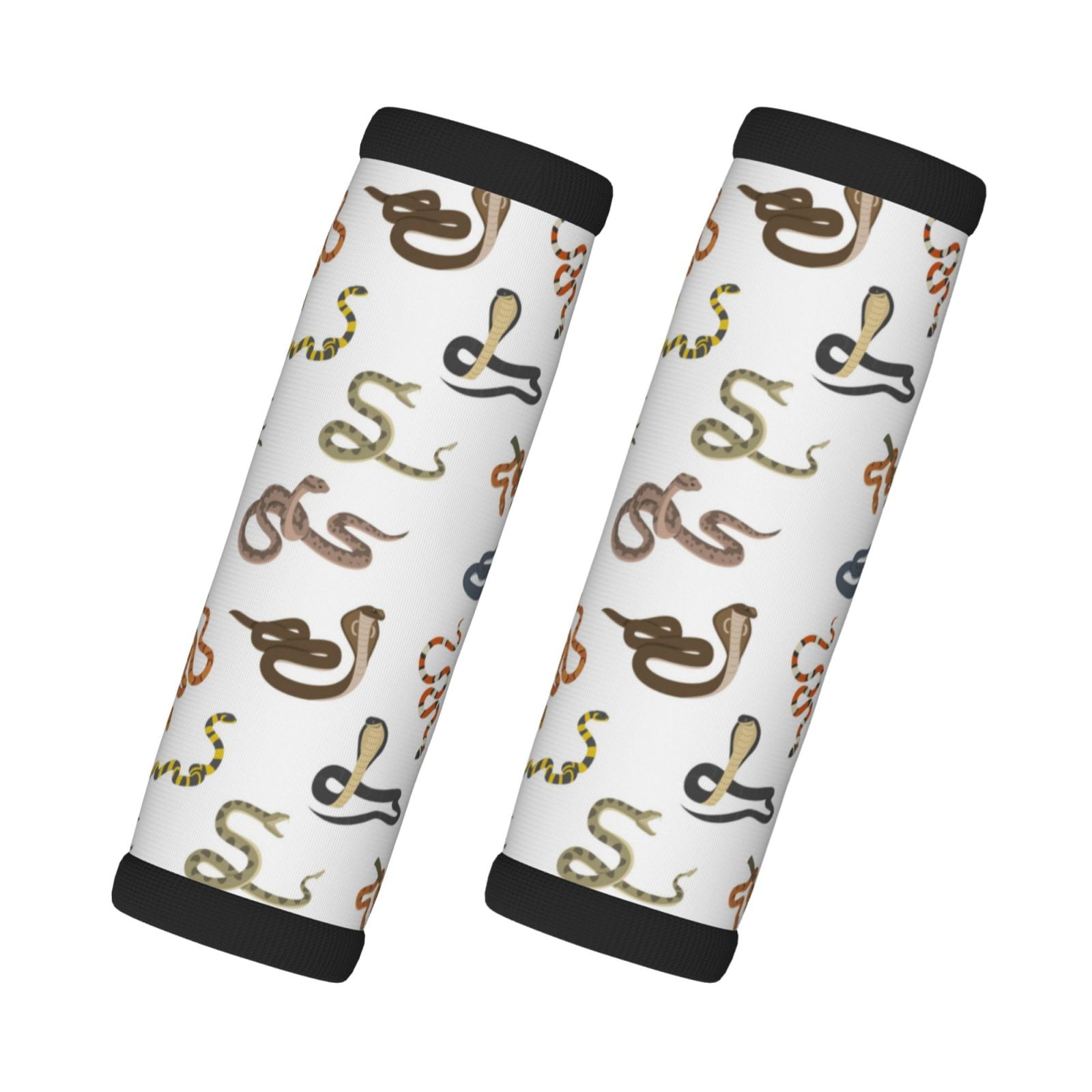Gaeub Snake Print Luggage Handles Wrap Grips 2 Packs,Handle Covers for ...