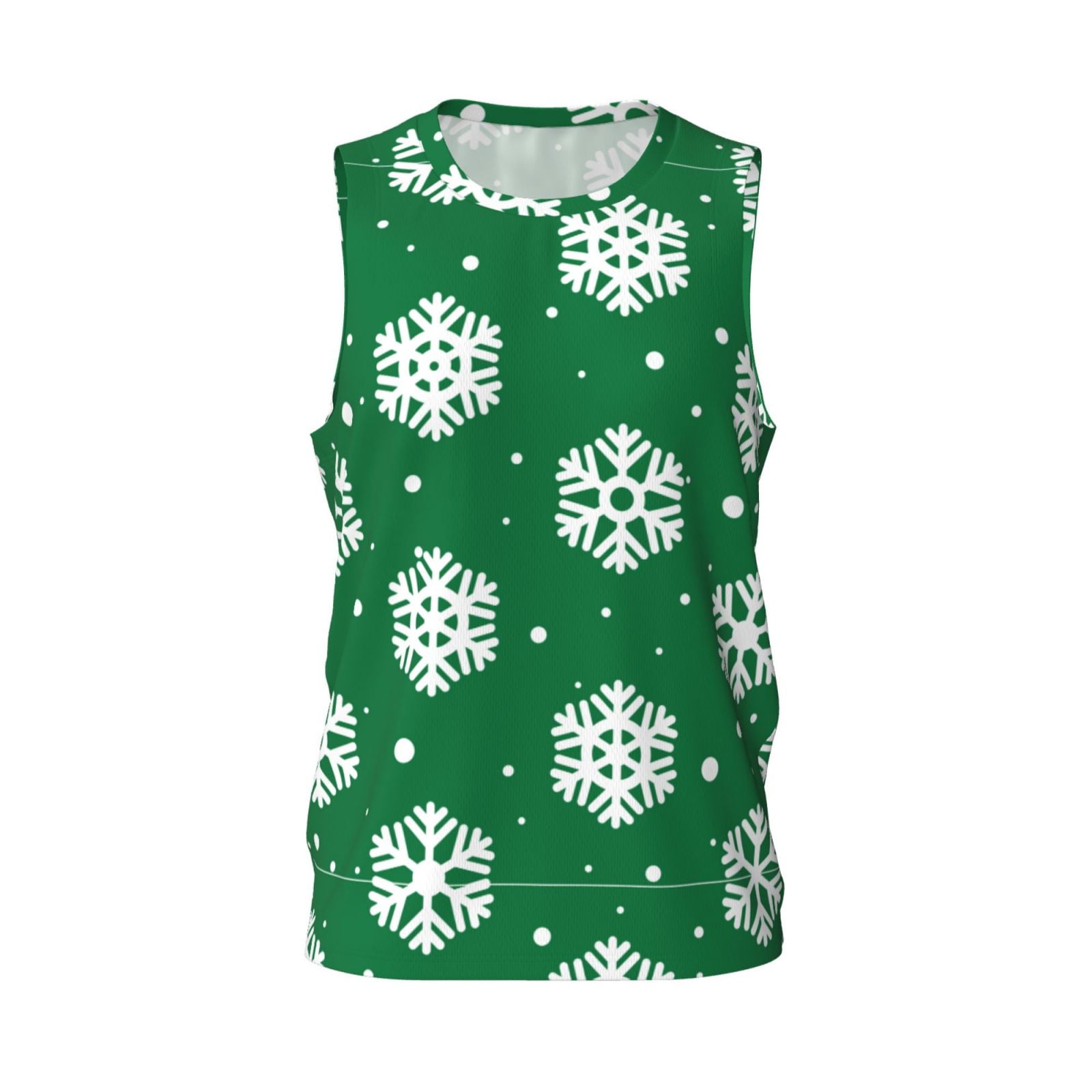Gaeub Snowflake Men's Mesh Basketball Jersey, Quick-Drying Sleeveless ...