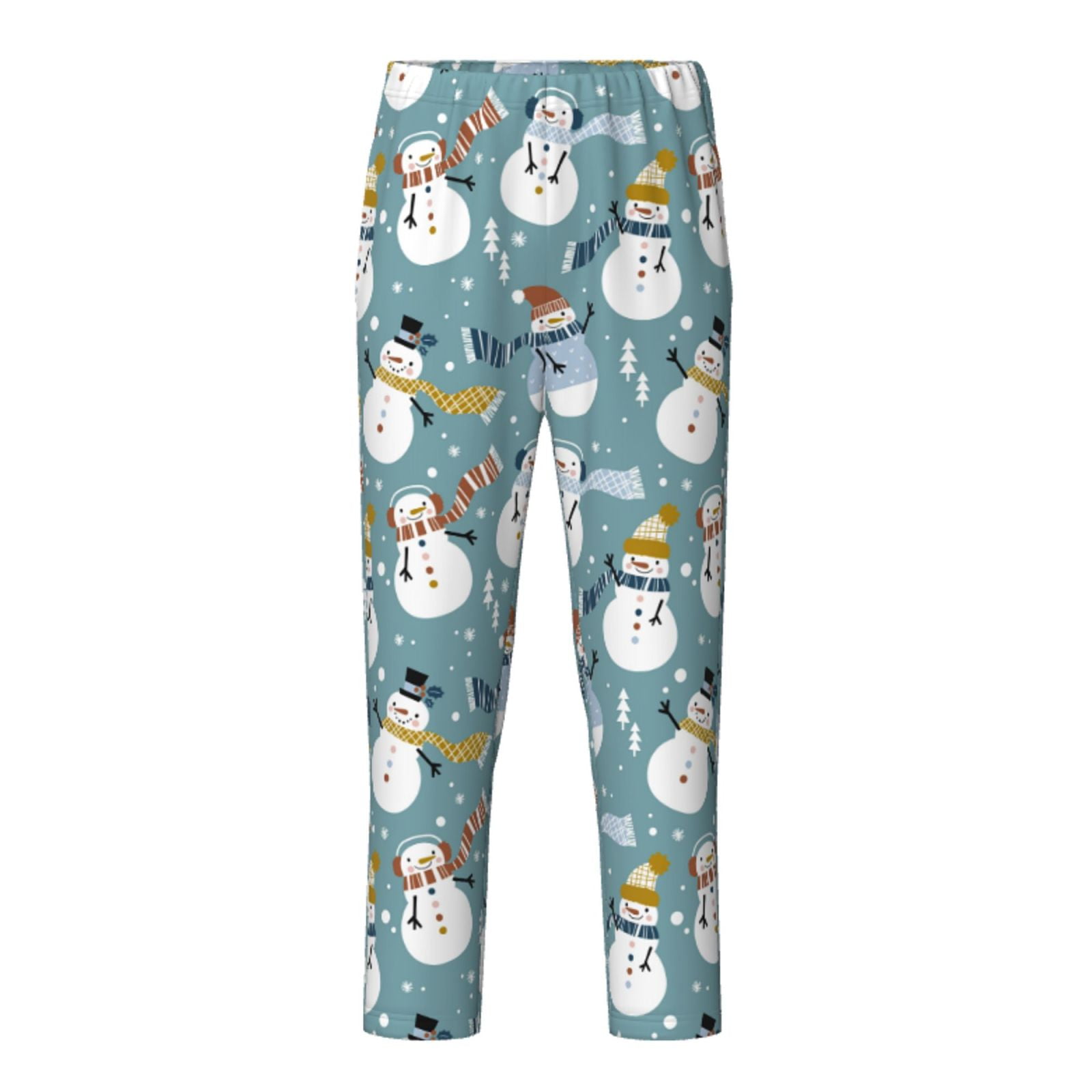 Gaeub Snowflake Scarf Snowman Print Boys Girls Pajama Pants,Pajama ...