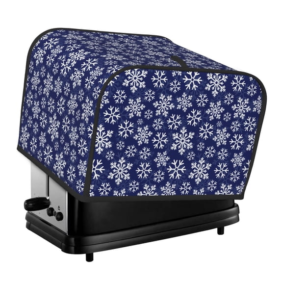 Gaeub Snowflakes On Dark Blue Print 4 Slice Toaster Cover,Bread Machine ...