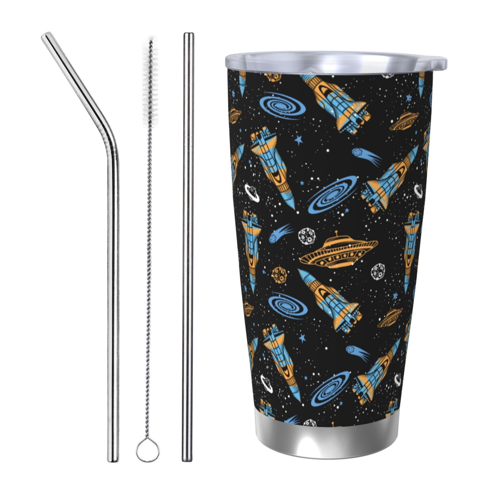Gaeub Space Rocket Print 20-Ounce Stainless Steel Car Cup,Tumblers Cups ...