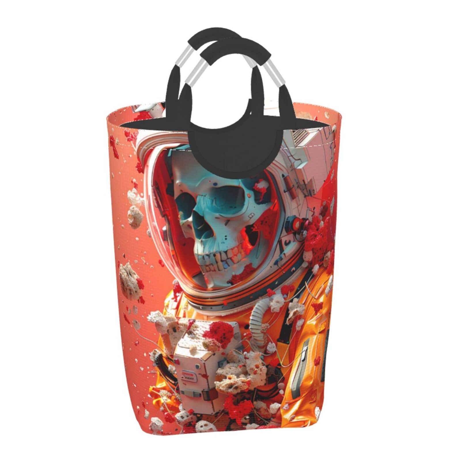 Gaeub Space Skeleton Art Print 50L Large Laundry Hampers with Handles ...