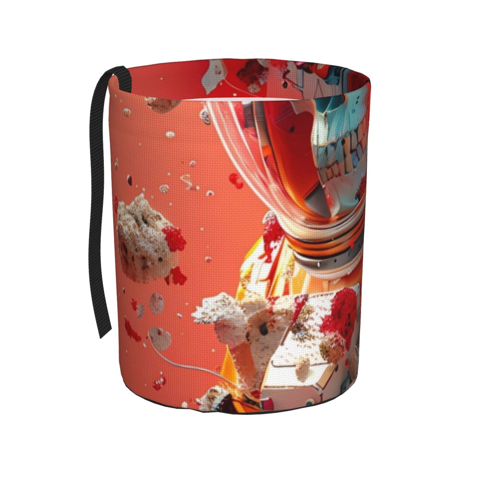 Gaeub Space Skeleton Art Print Car Trash Can, Collapsible Trash Can for ...