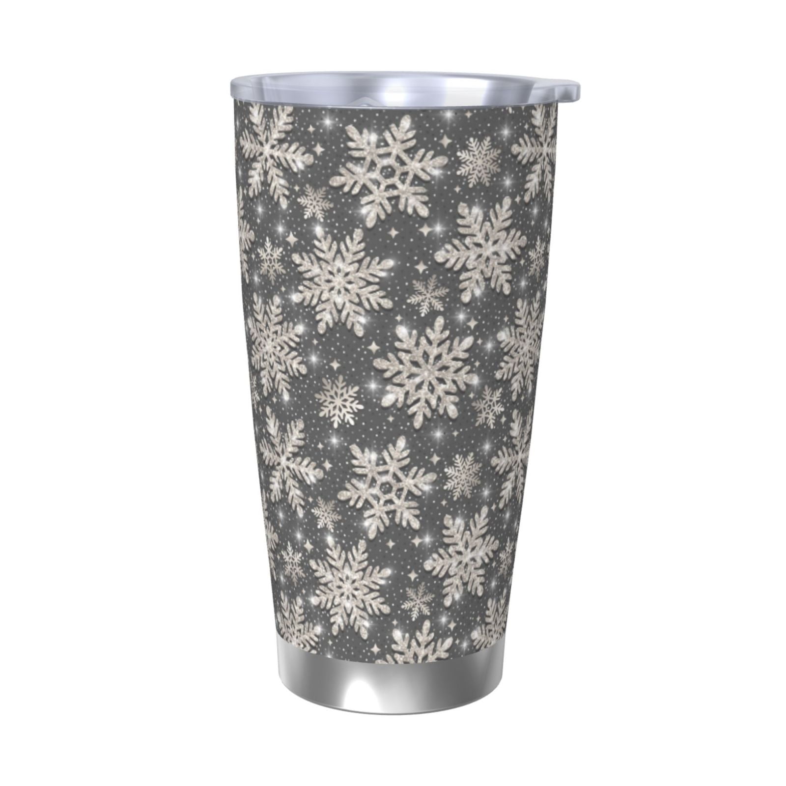 Gaeub Sparkling Snowflakes Print 20-Ounce Stainless Steel Car Cup ...