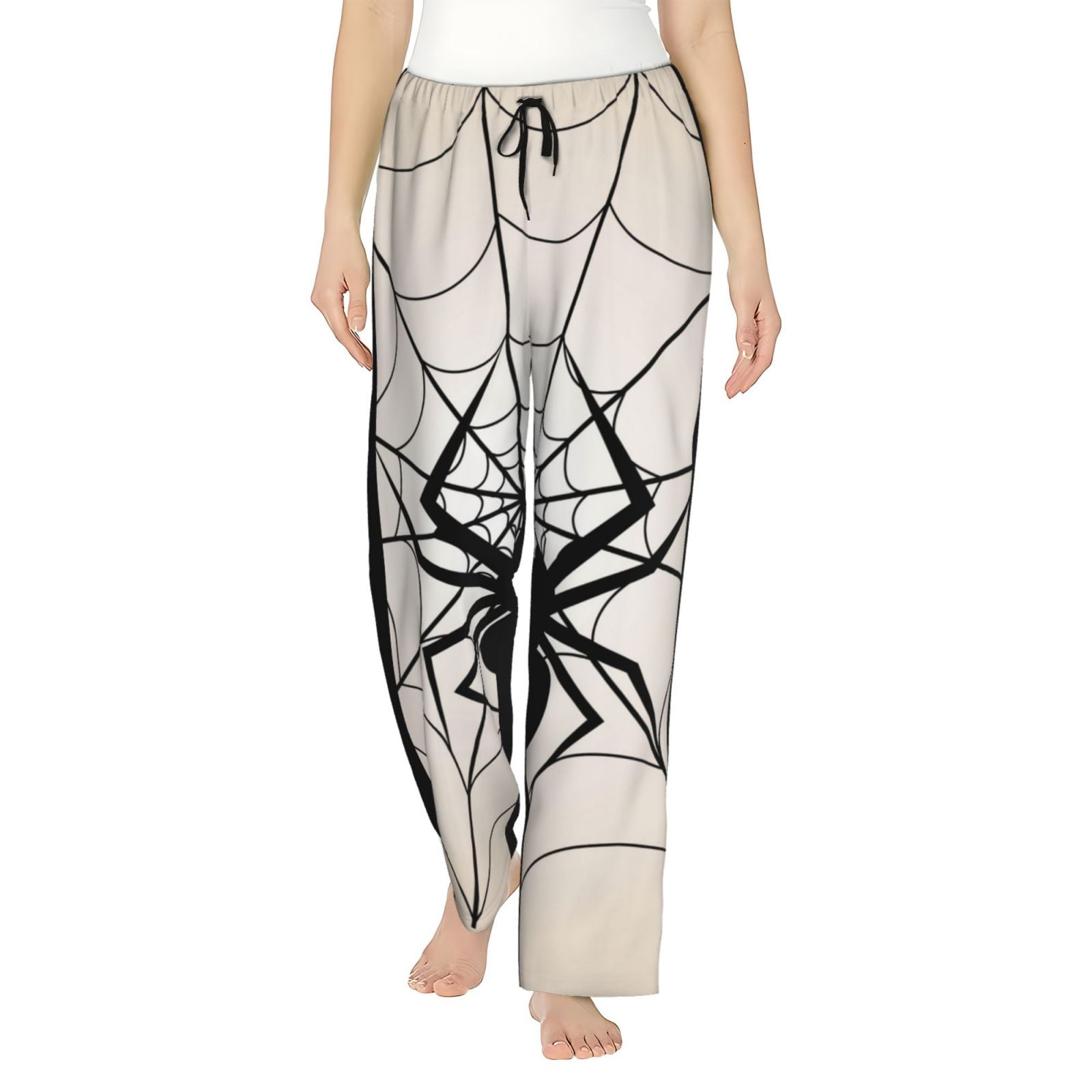 Gaeub Spiders On The Web 1 Soft Pajama Pants for Women, Wide Leg Comfy ...