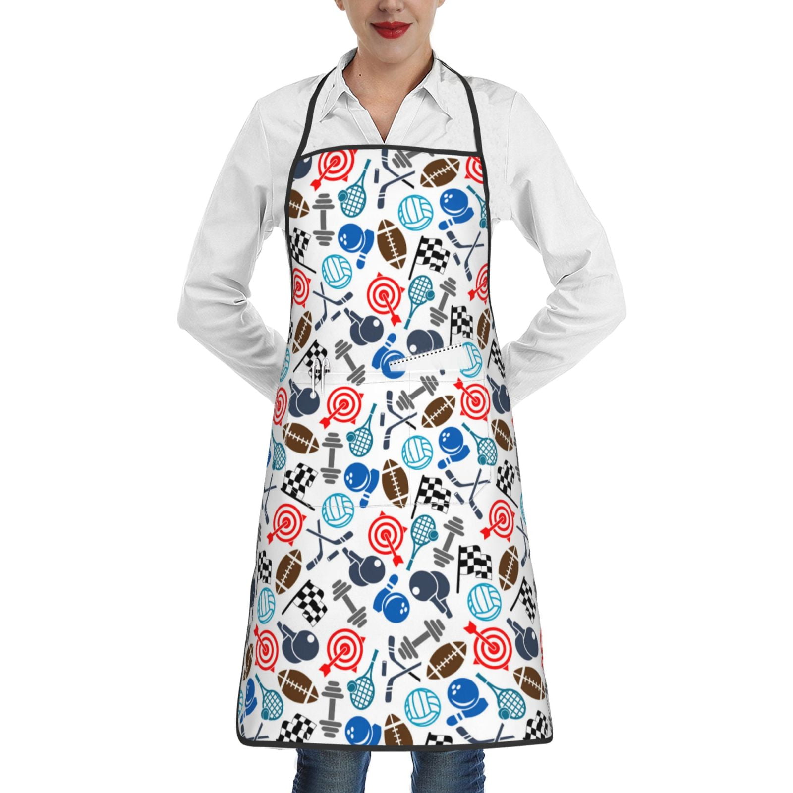 Gaeub Sport Items Kitchen Cooking Aprons Adjustable Bib Apron Waterdrop ...