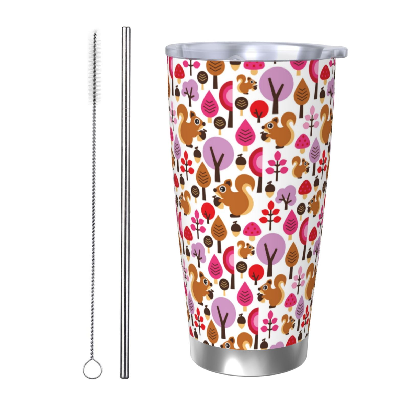 Gaeub Squirrel In The Forest Print 20-Ounce Stainless Steel Car Cup ...
