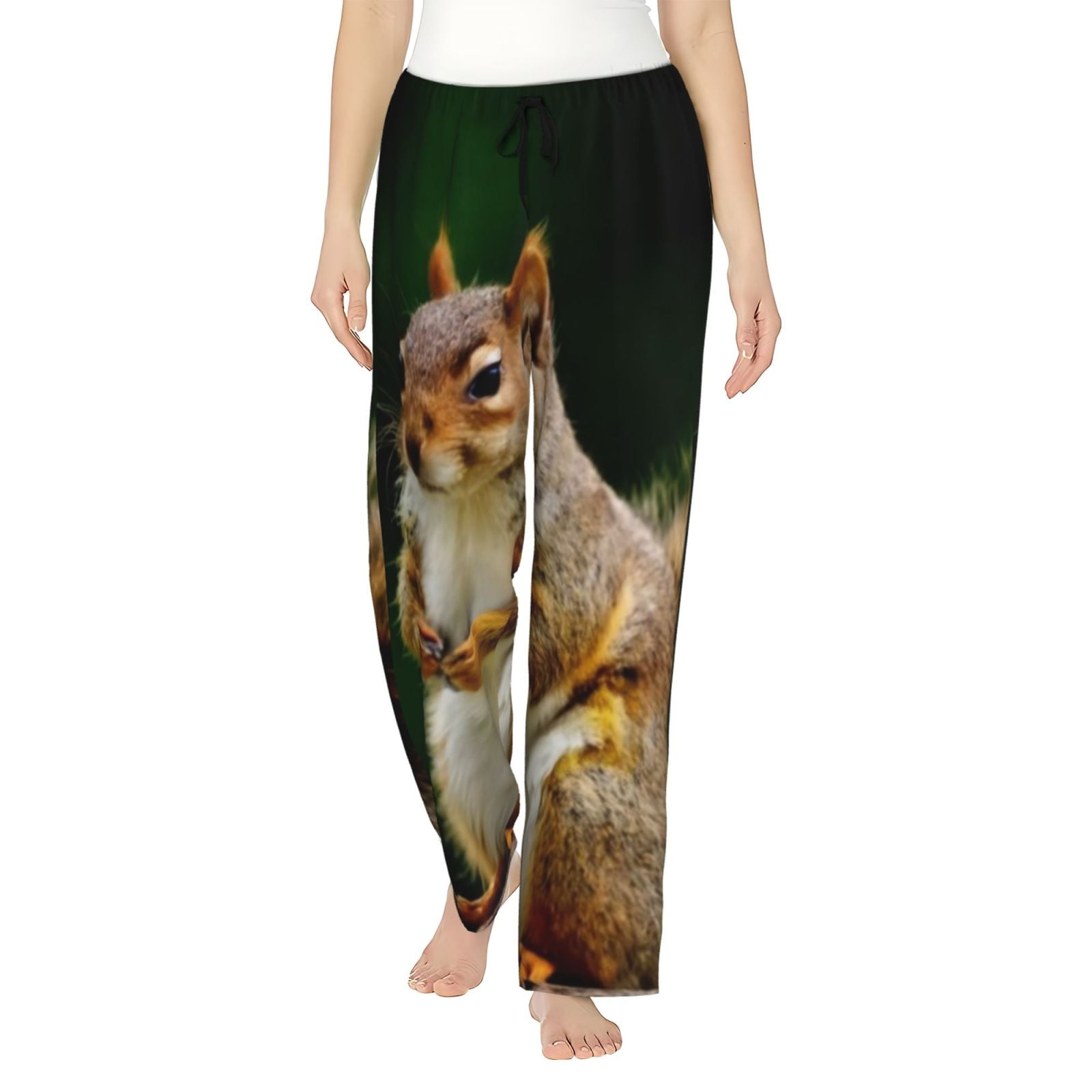 Gaeub Squirrels Eating Peanuts On The Tree Soft Pajama Pants for Women ...