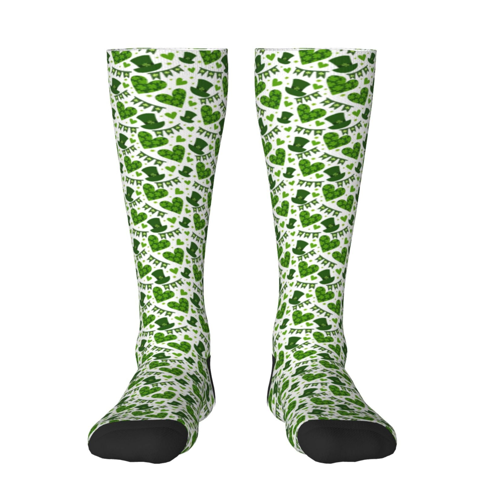 Gaeub St. Patrick's Day Printed Design Socks Stretchy High Tube Socks ...